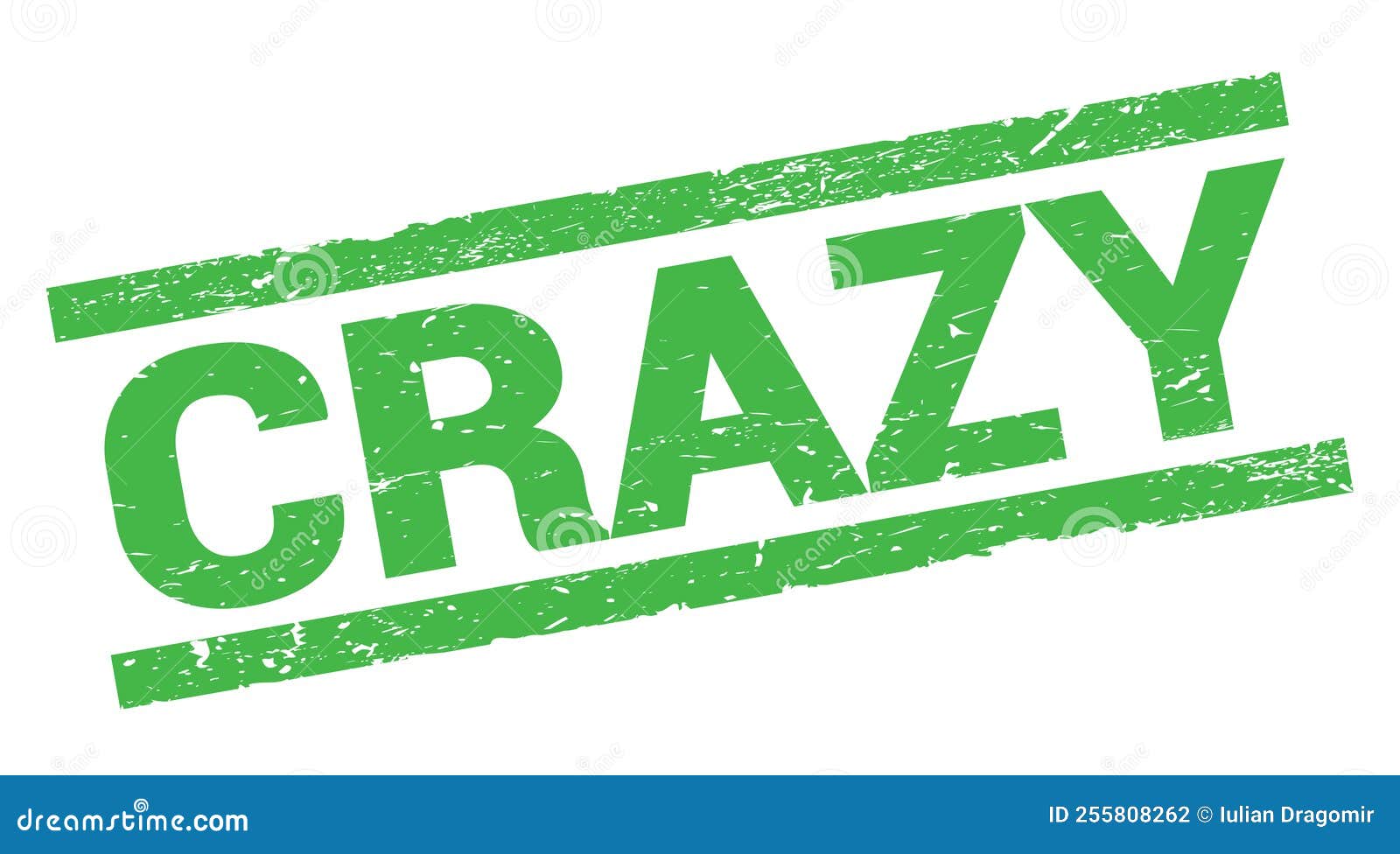 CRAZY Text on Green Rectangle Stamp Sign Stock Illustration ...
