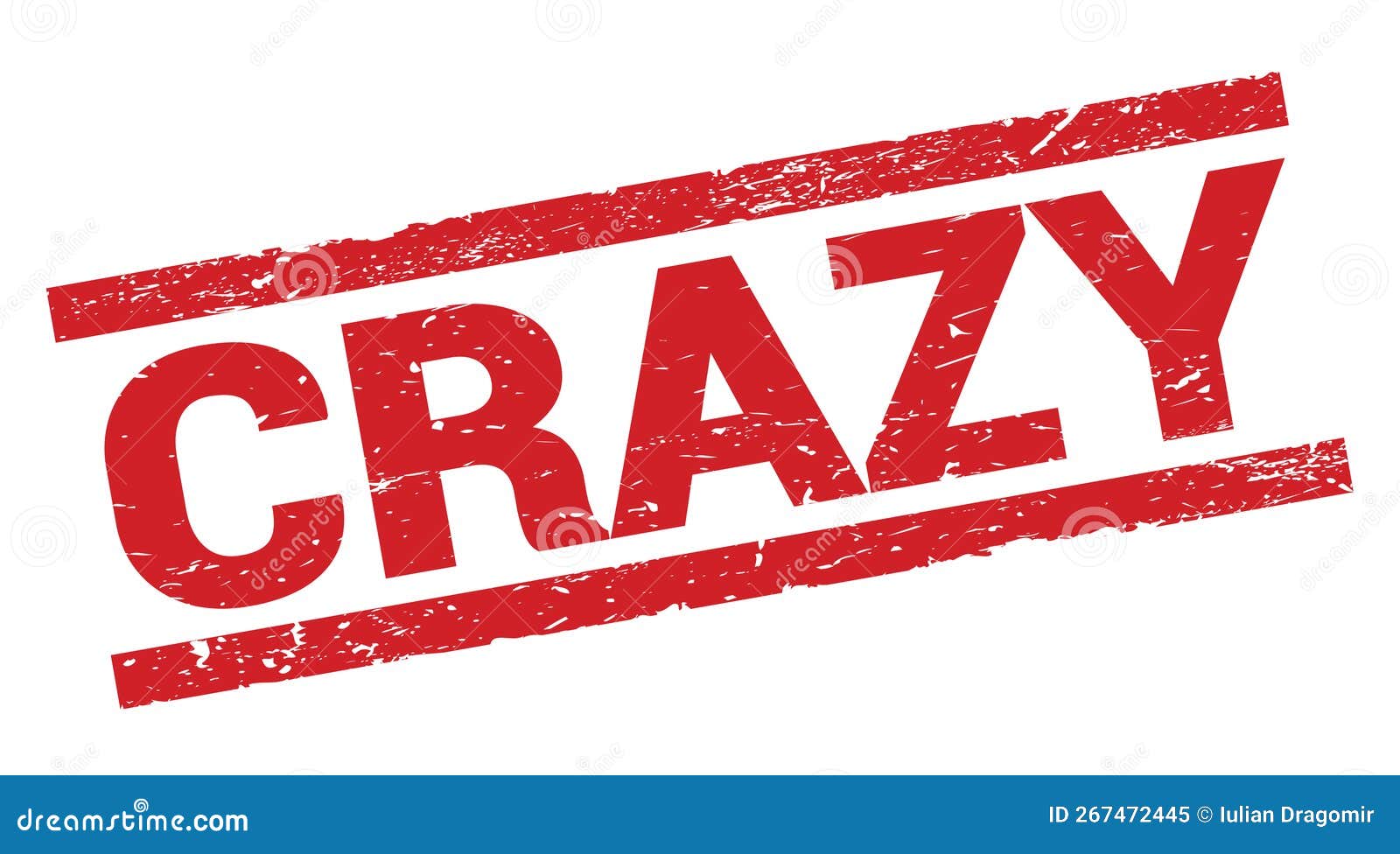 CRAZY Text on Red Rectangle Stamp Sign Stock Illustration ...