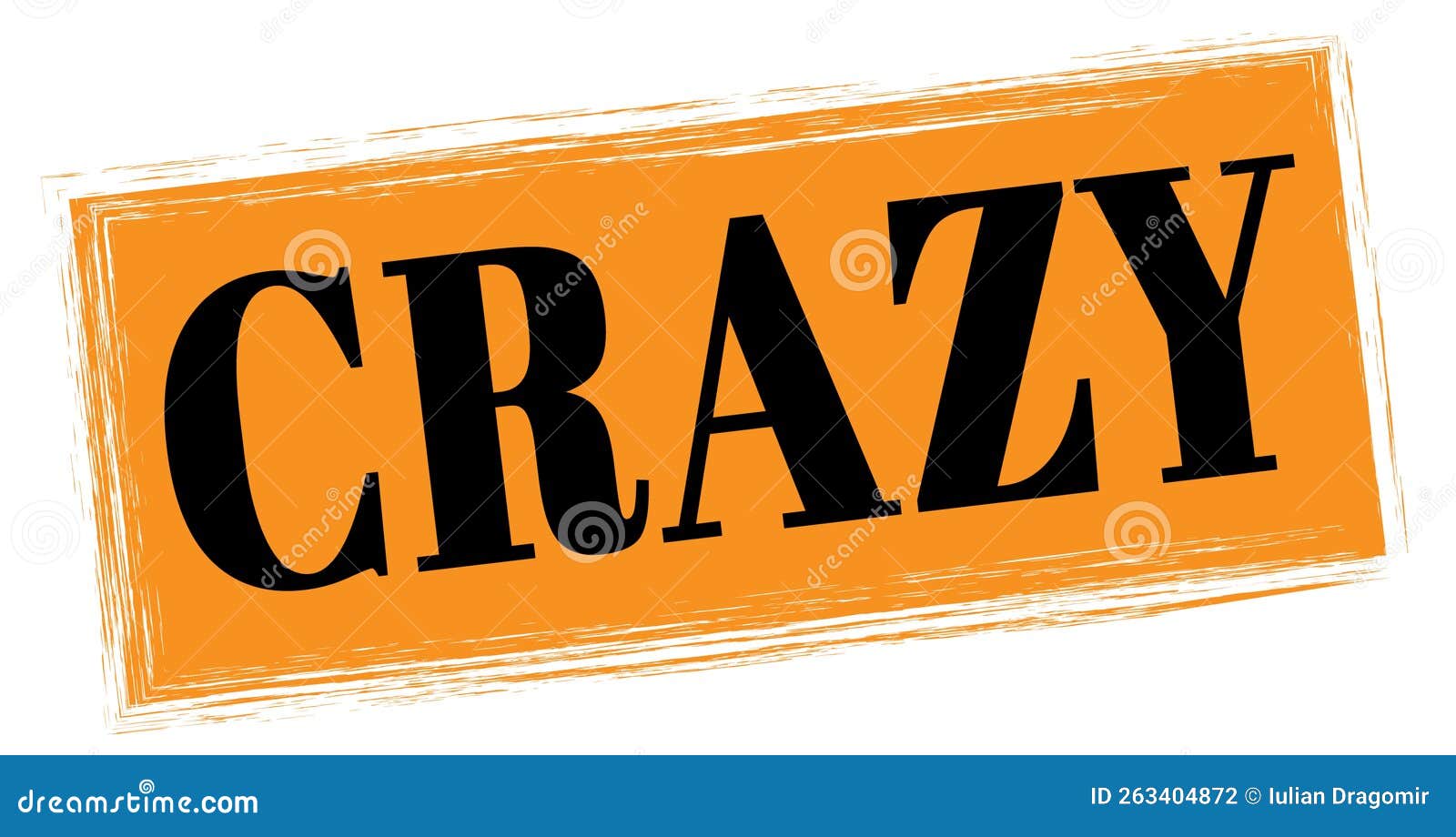 CRAZY Text Written on Orange-black Stamp Sign Stock Illustration ...