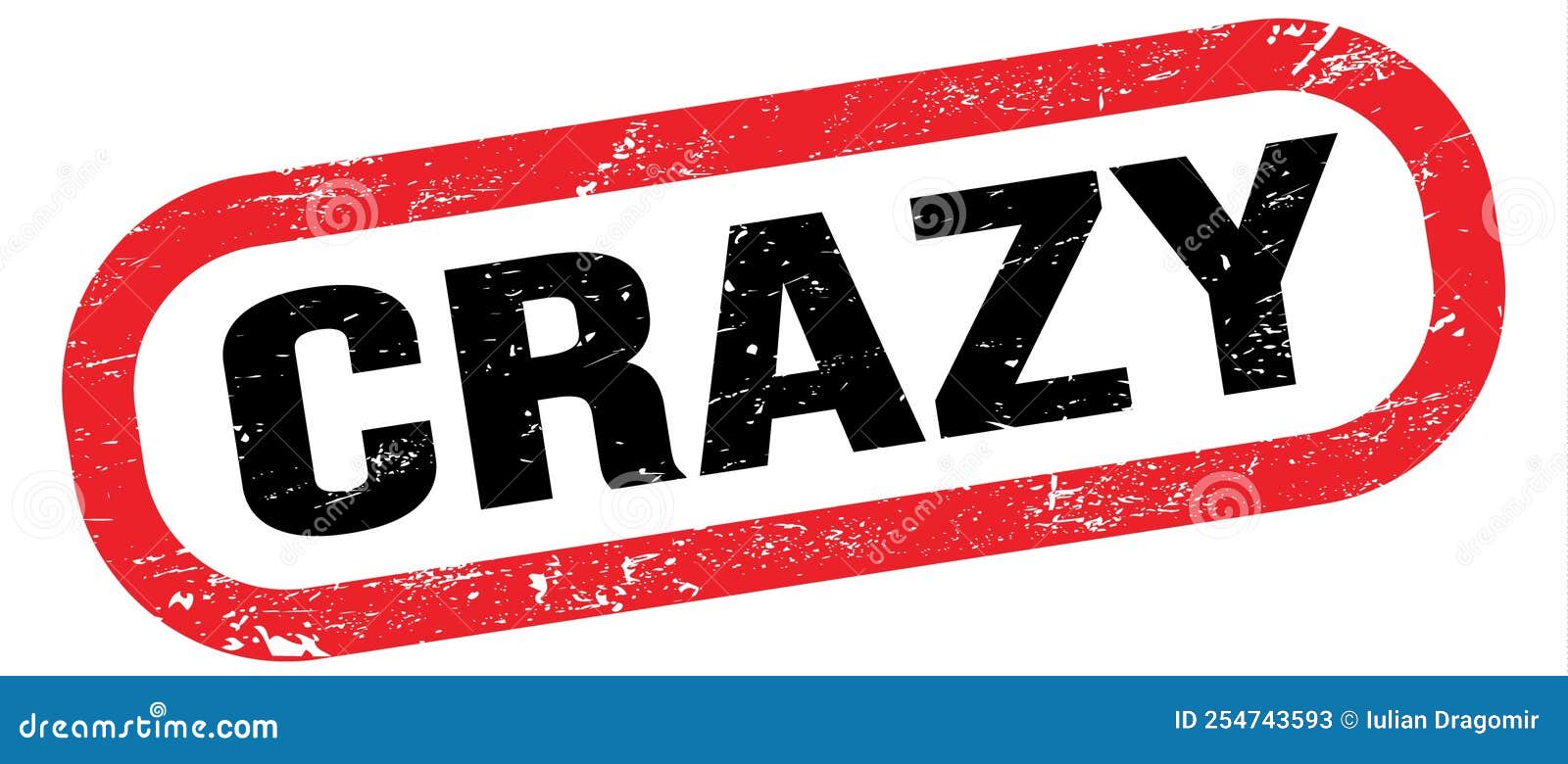 CRAZY, Text Written on Red-black Stamp Sign Stock Illustration ...