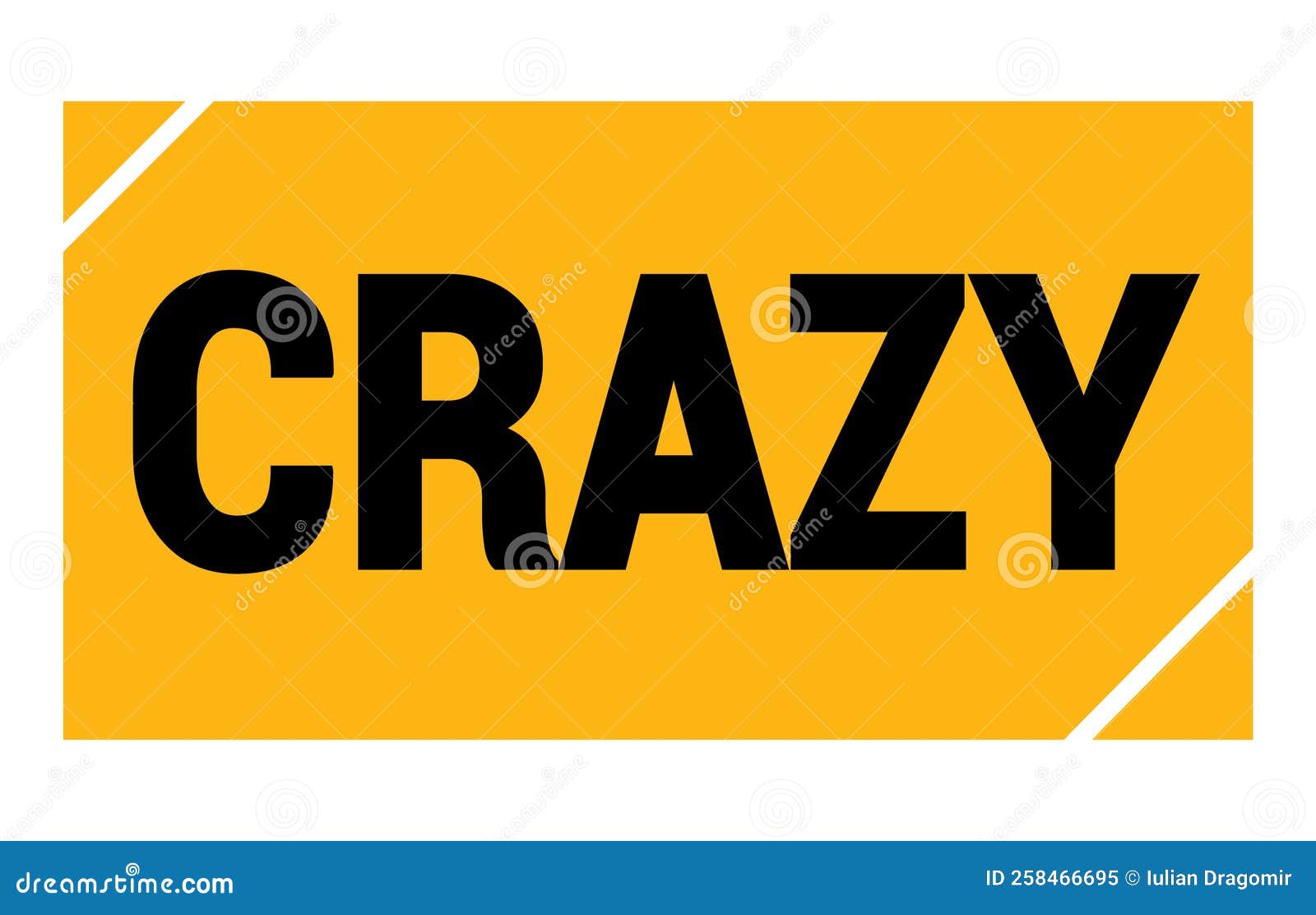 CRAZY Text Written on Yellow-black Stamp Sign Stock Illustration ...