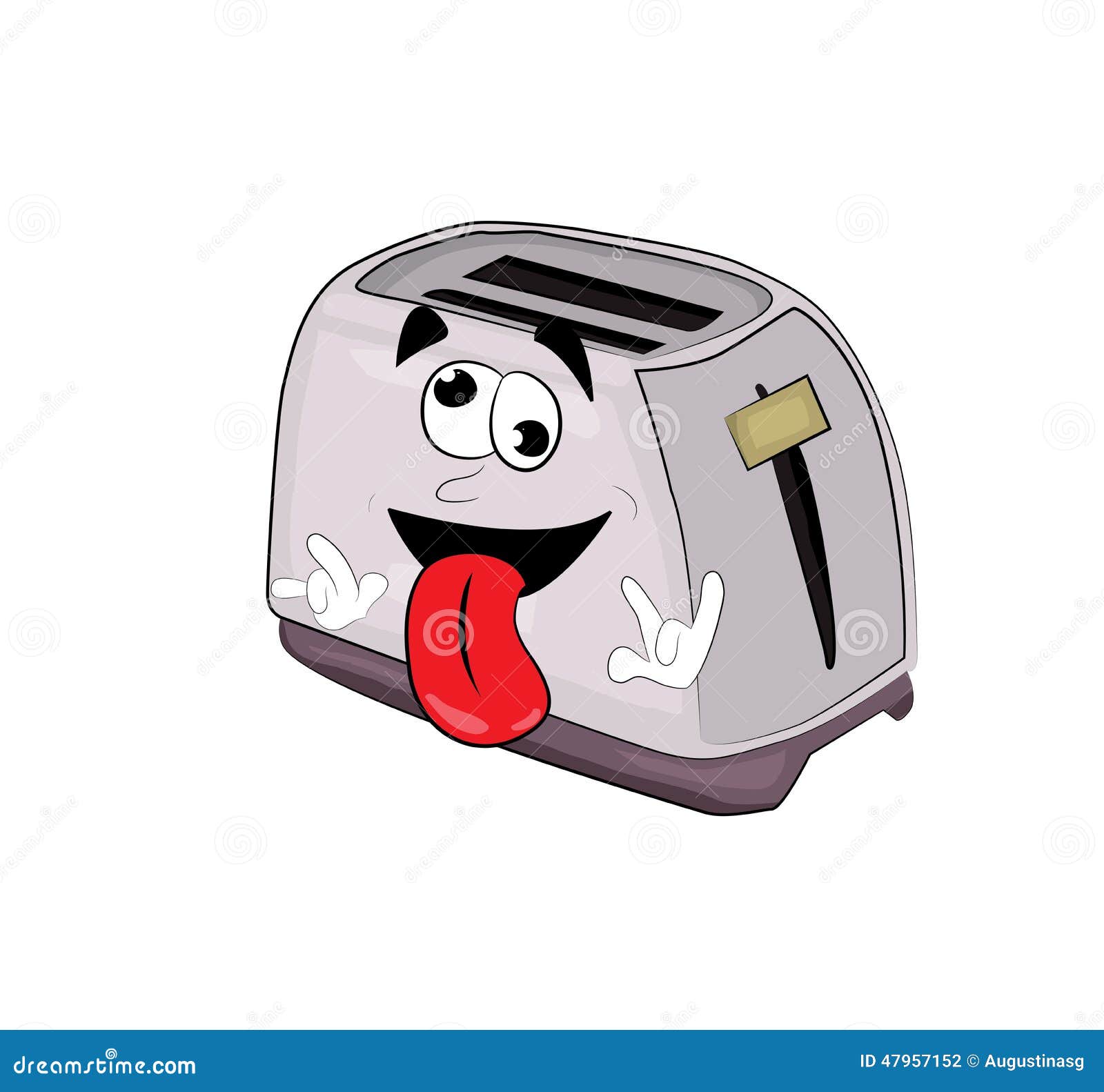 Crazy toaster cartoon stock illustration. Illustration of vecor - 47957152