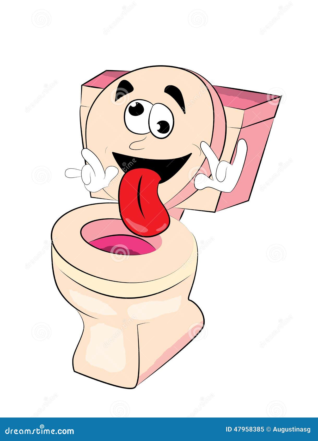 Crazy toilet cartoon stock illustration. Illustration of funny - 47958385