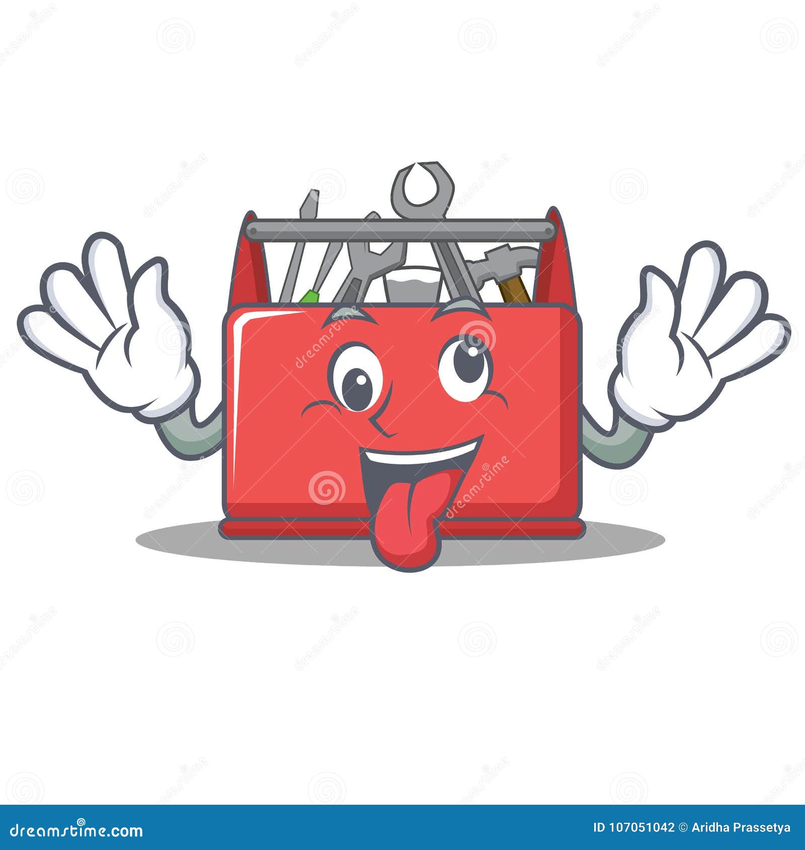 Crazy Tool Box Character Cartoon Stock Vector - Illustration of gloves ...