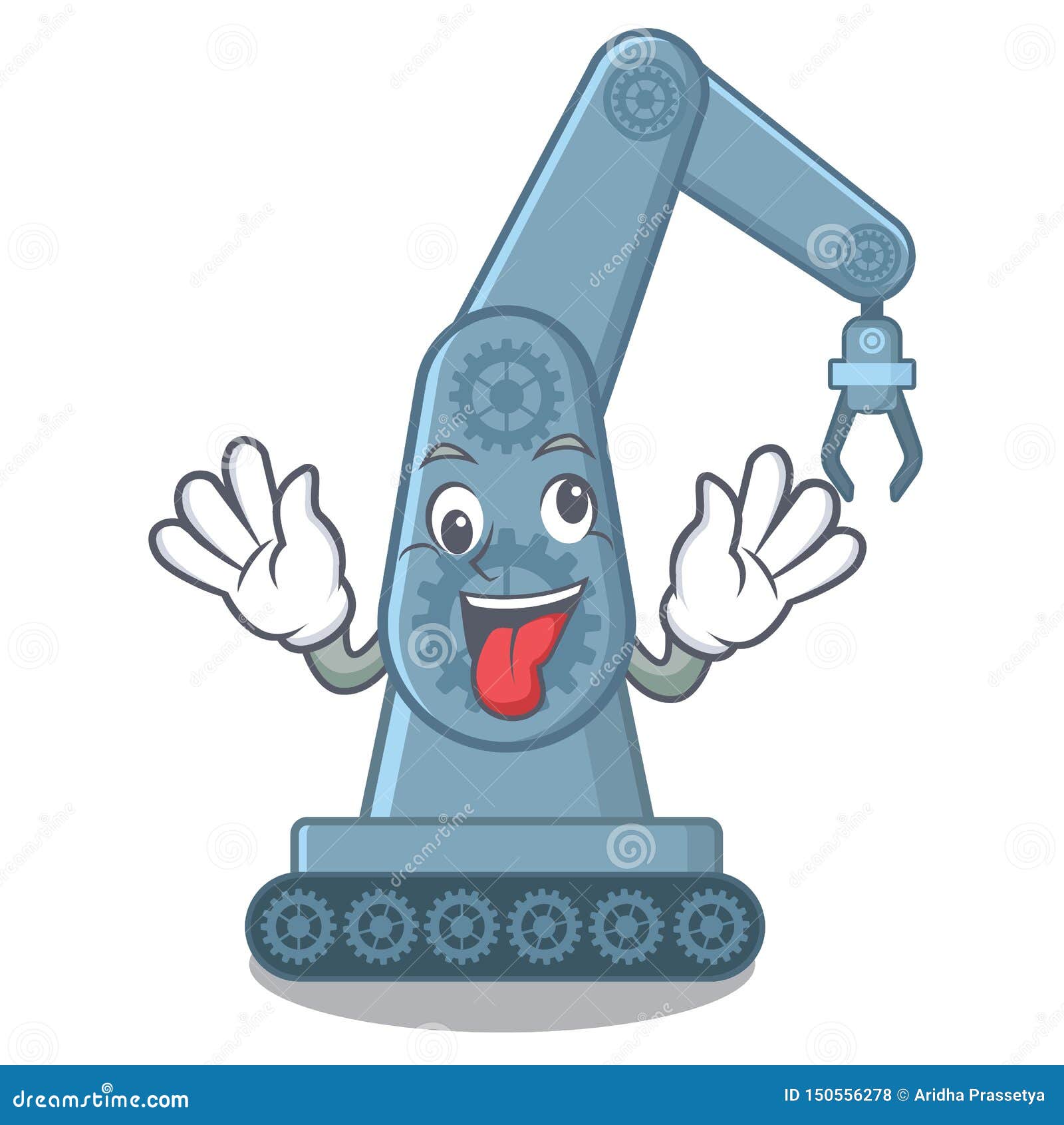 Crazy Toy Mechatronic Robot Arm Cartoon Shape Vector Illustration ...