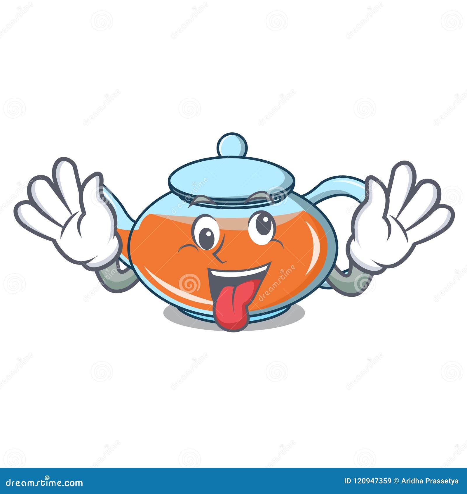 Crazy Transparent Teapot Character Cartoon Stock Vector - Illustration ...