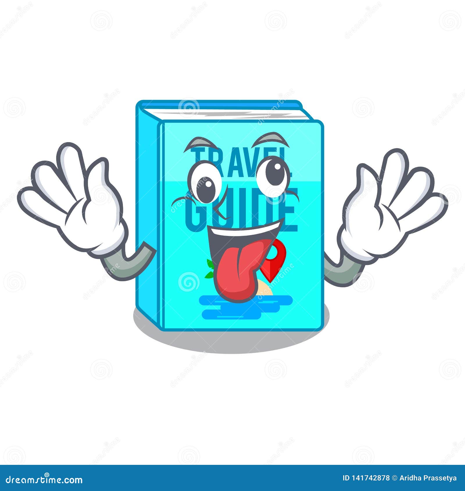 Crazy Travel Guide Book Above Table Cartoon Stock Vector - Illustration ...