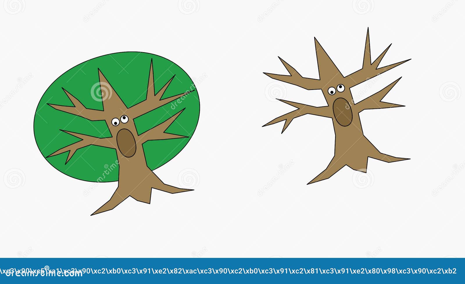 Crazy Tree Cartoon Stock Illustration | CartoonDealer.com #47957821
