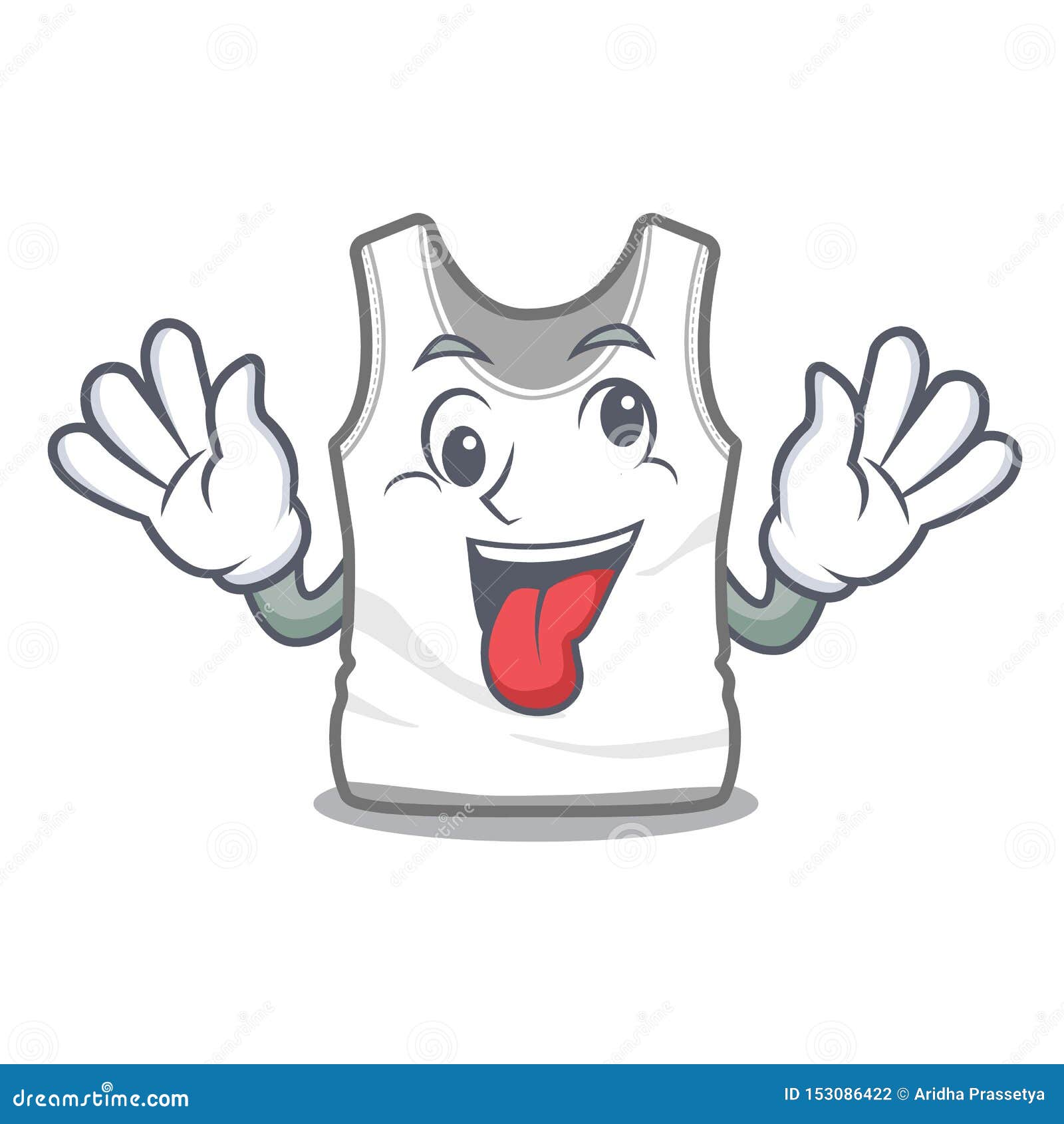Crazy Undershirt Hanging on the Character Wall Stock Vector ...
