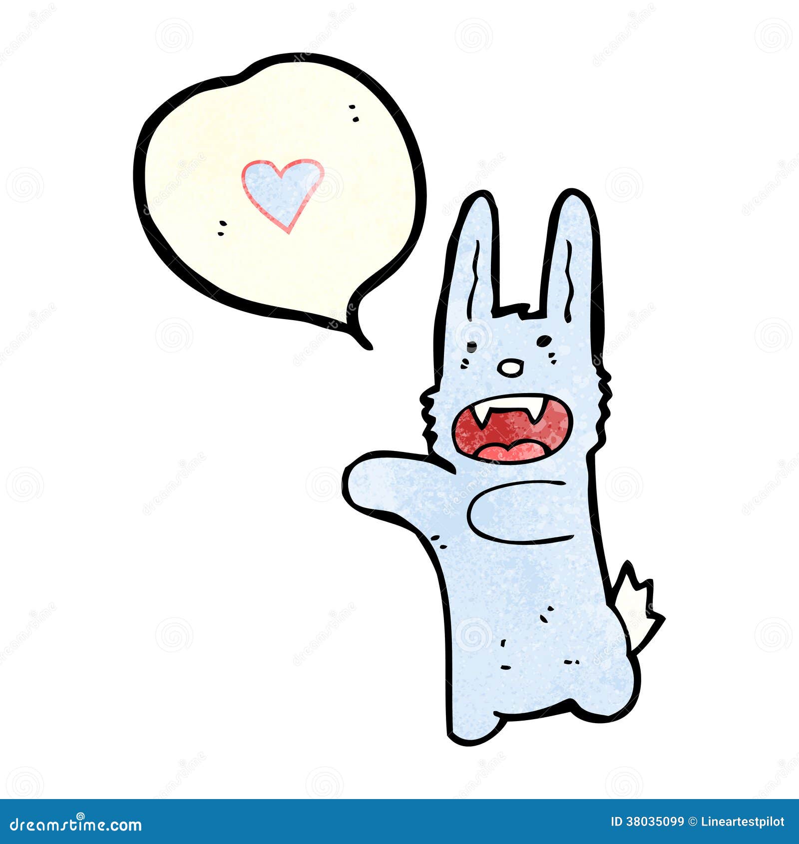 Crazy Vampire Rabbit in Love Cartoon Stock Vector - Illustration of ...