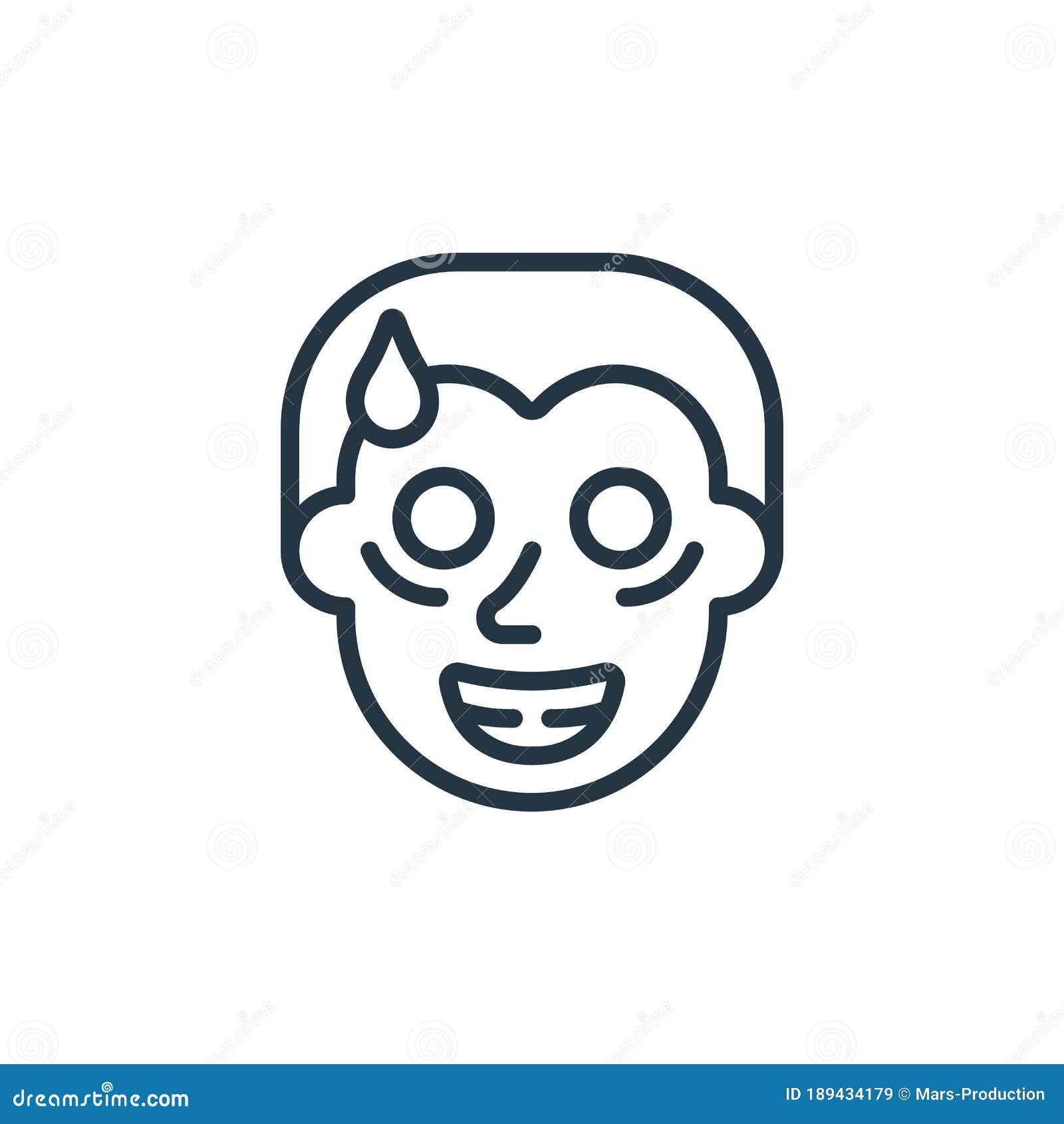 Crazy Vector Icon Isolated on White Background. Outline, Thin Line ...