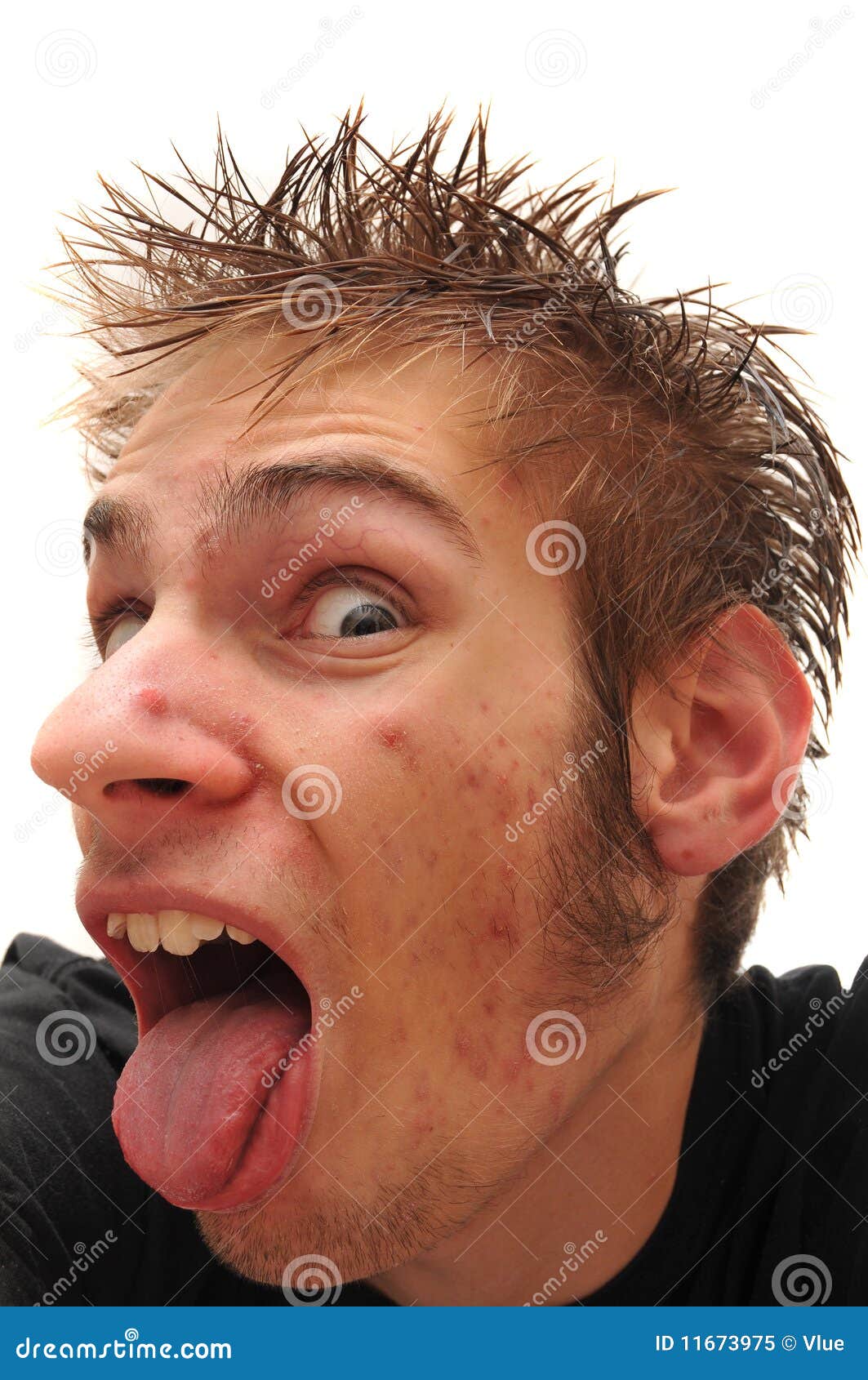 Crazy Wacky Man Sticking Out Tonuge Stock Image - Image of insane ...