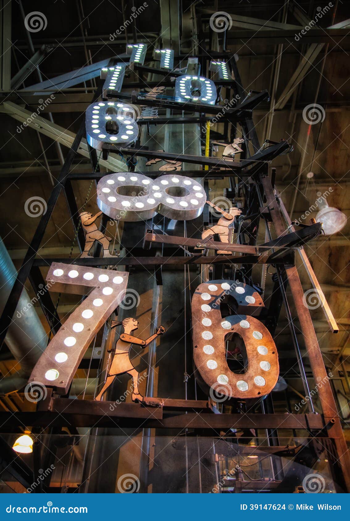 Crazy Wall Clock stock photo. Image of industrial, mantel - 39147624