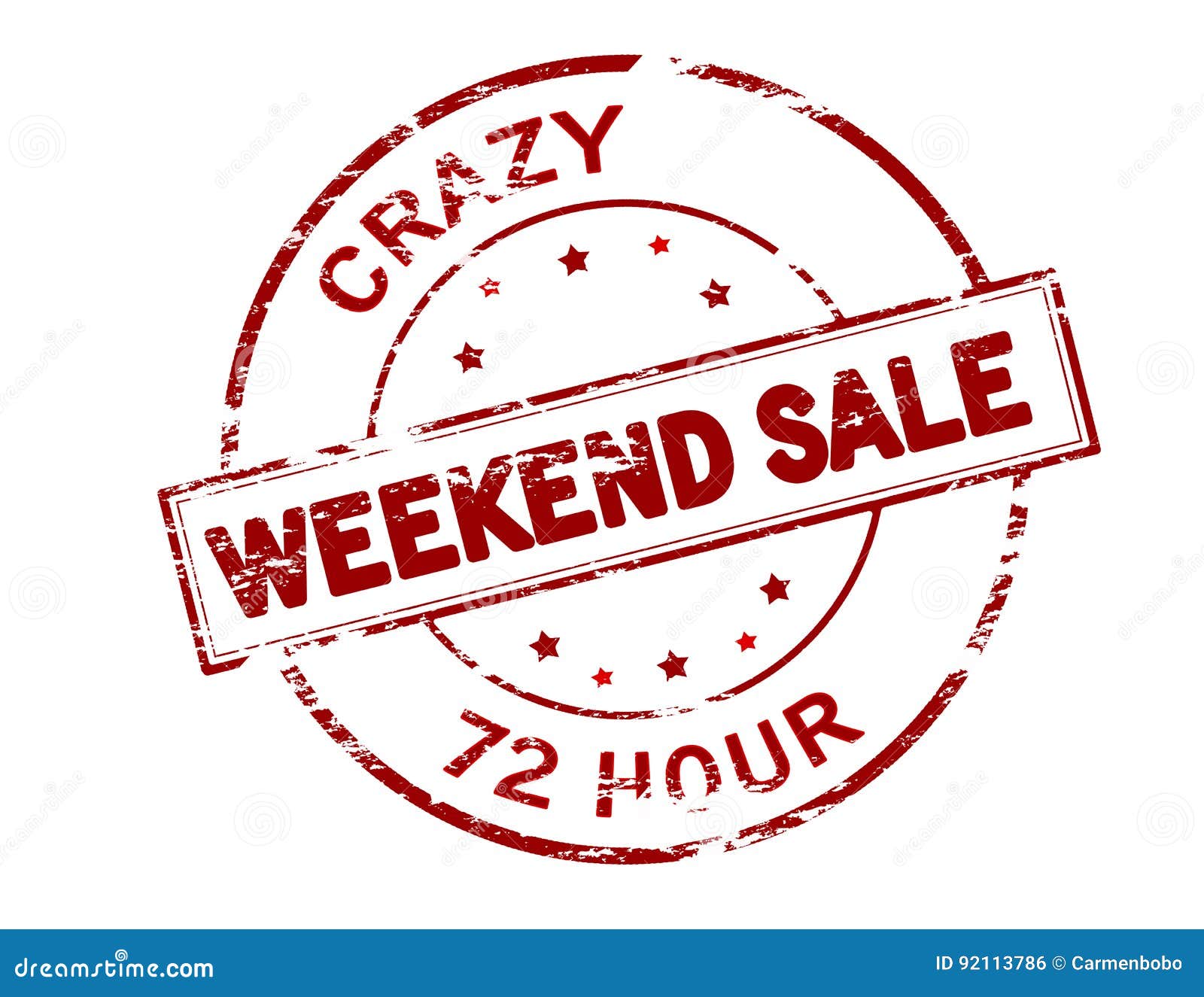 Crazy weekend sale stock illustration. Illustration of symbol - 92113786