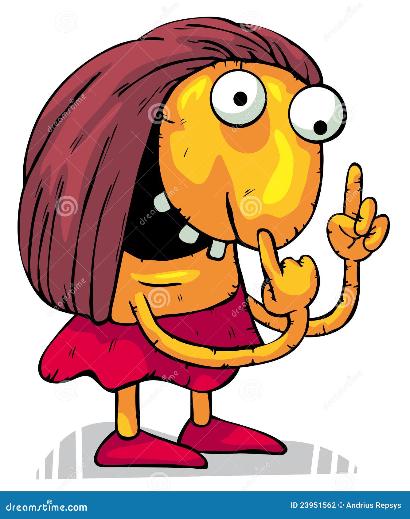 Crazy witch pointing at stock vector. Illustration of pointing - 23951562