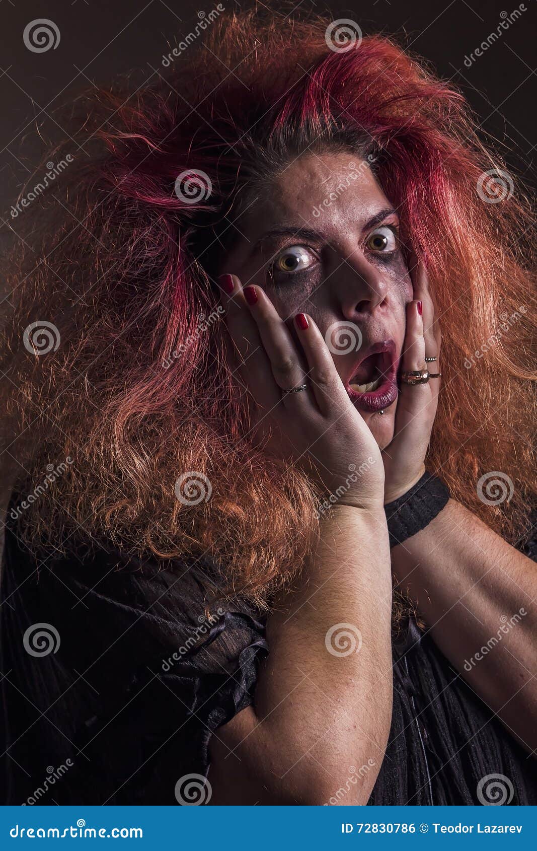 Crazy witch scared stock photo. Image of face, dark, distance - 72830786