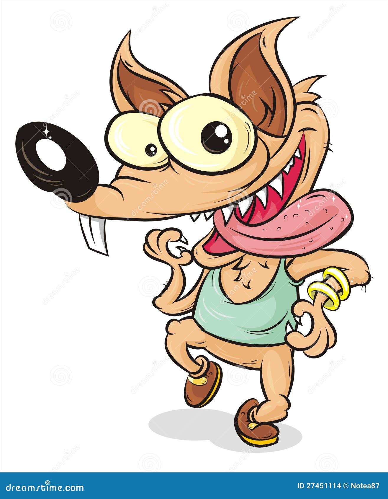 Crazy wolf stock vector. Illustration of crazy, nose - 27451114