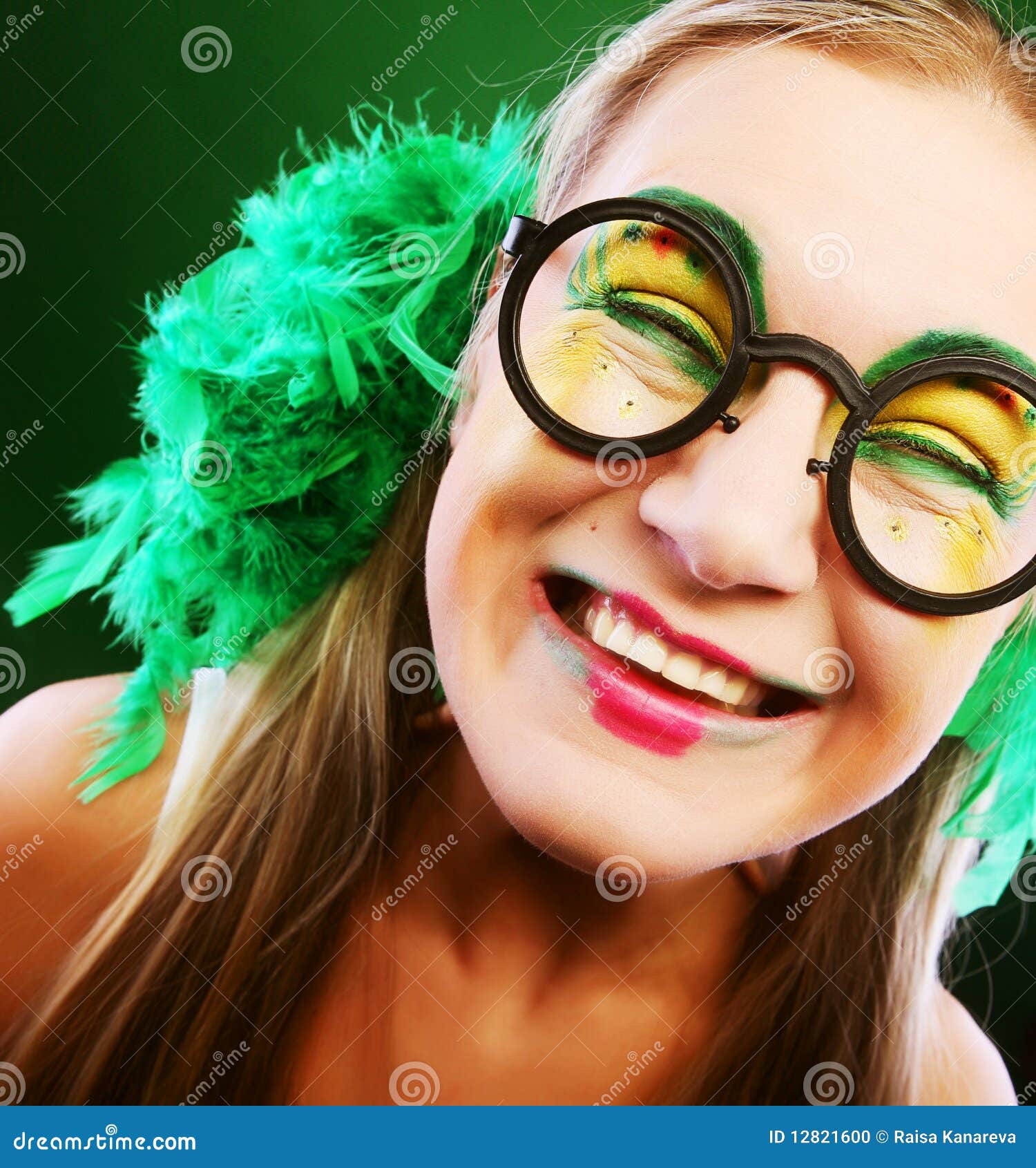 Crazy woman stock photo. Image of fool, glasses, making - 12821600