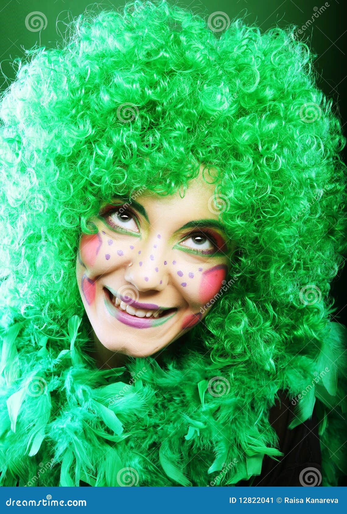 Crazy woman stock image. Image of creative, lips, face - 12822041