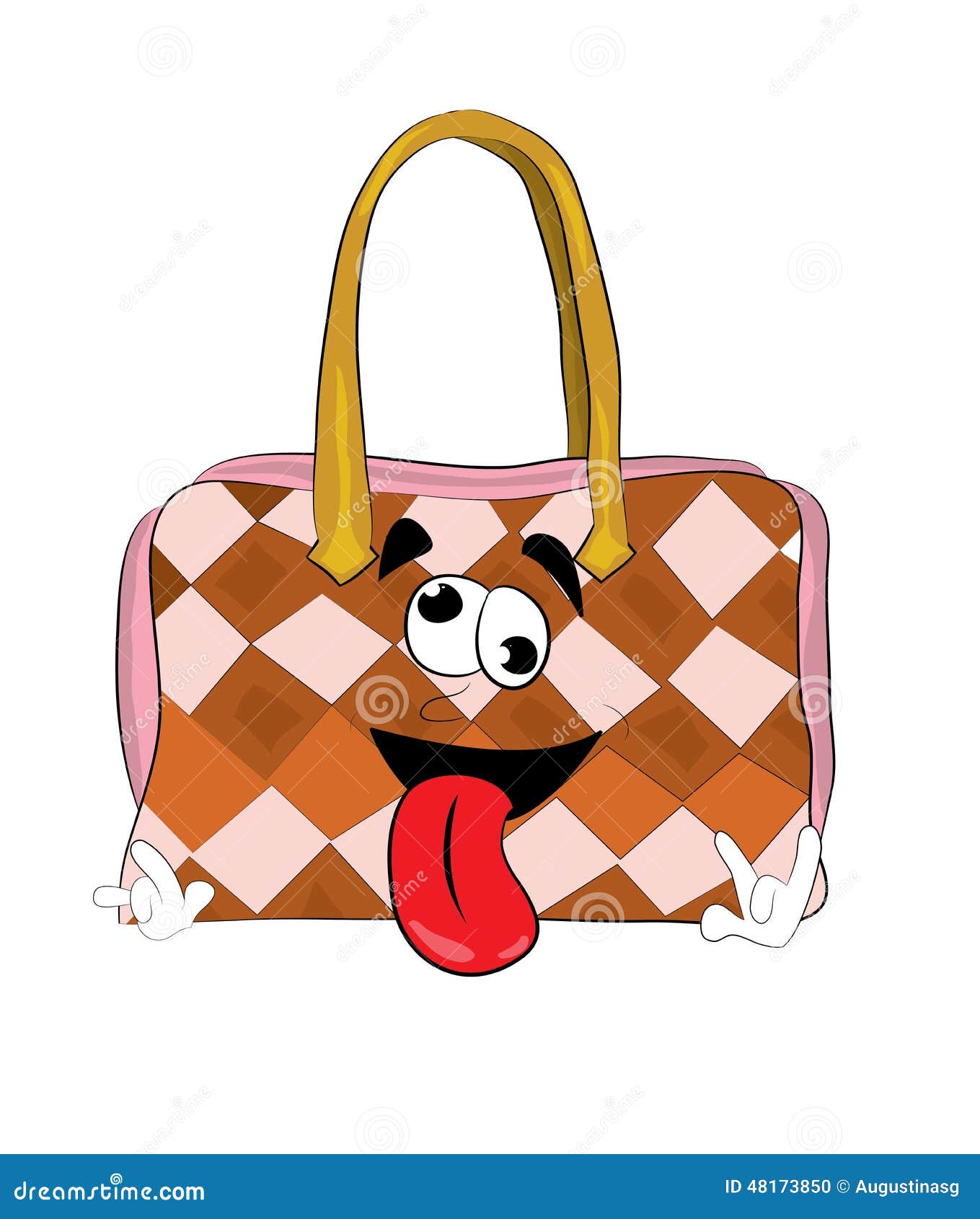 Crazy Woman Handbag Cartoon Stock Illustration - Illustration of ...