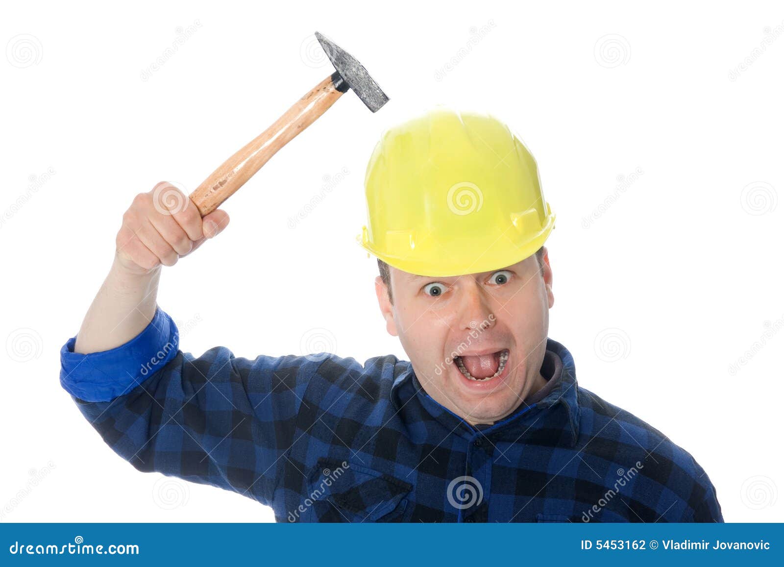 Crazy worker stock photo. Image of industrial, occupation - 5453162