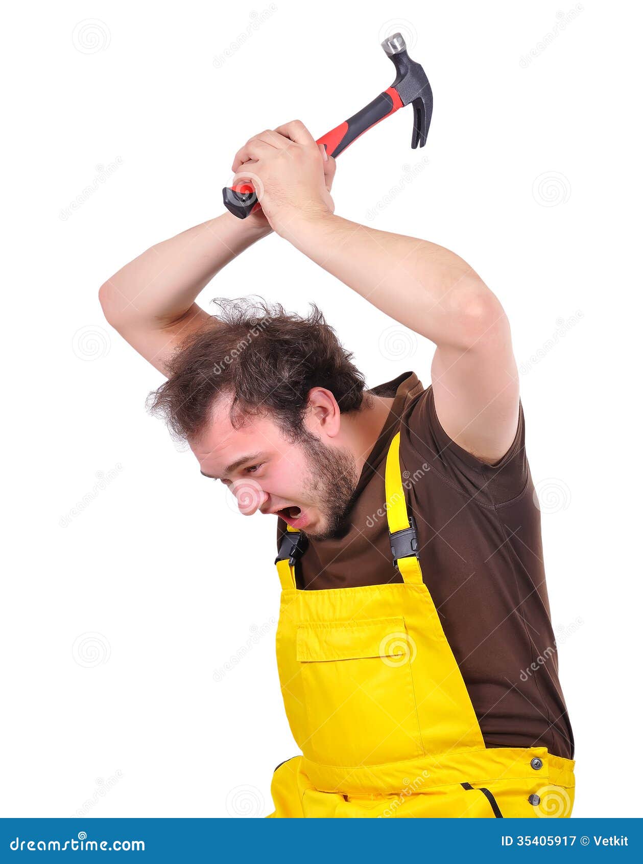 Crazy worker stock image. Image of technical, entrepreneur - 35405917