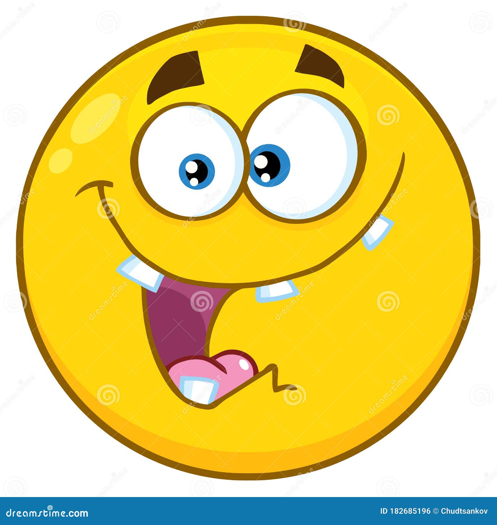 Crazy Yellow Cartoon Smiley Face Character with Expression. Stock ... Crazy Yellow Cartoon Smiley Face Character with Expression. Stock ...
