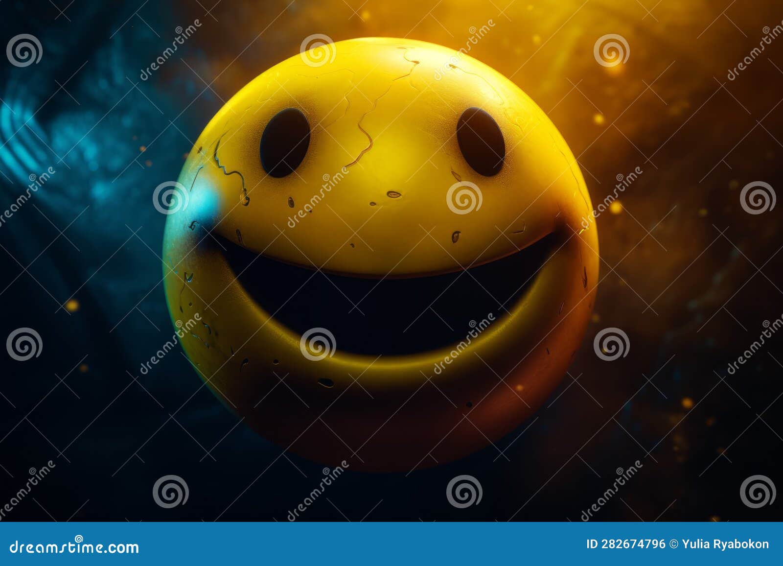 Crazy Yellow Smiley Fun. Generate Ai Stock Illustration - Illustration ...