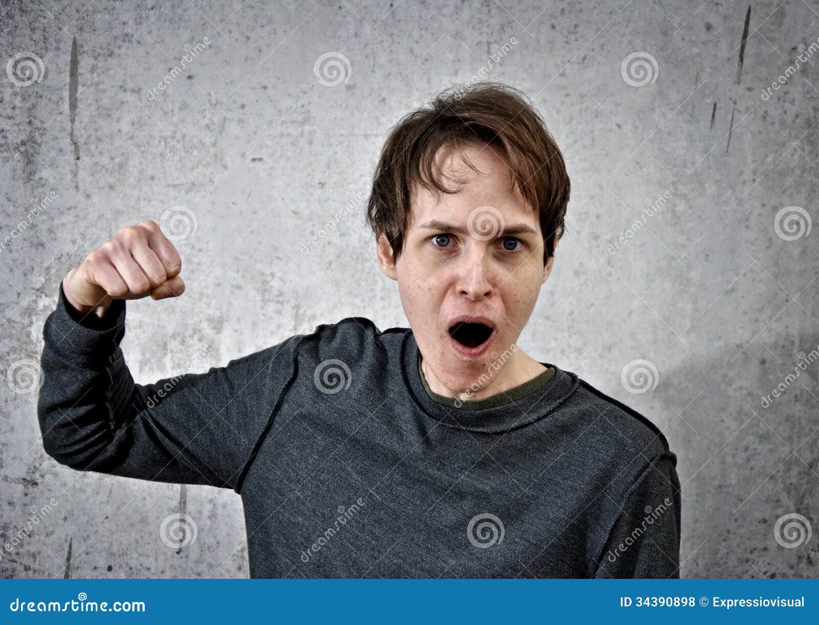 Crazy young man stock photo. Image of crazy, possessed - 34390898