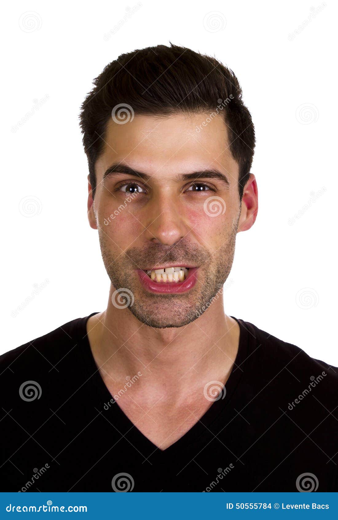 Crazy Young Man stock photo. Image of eyes, foreground - 50555784