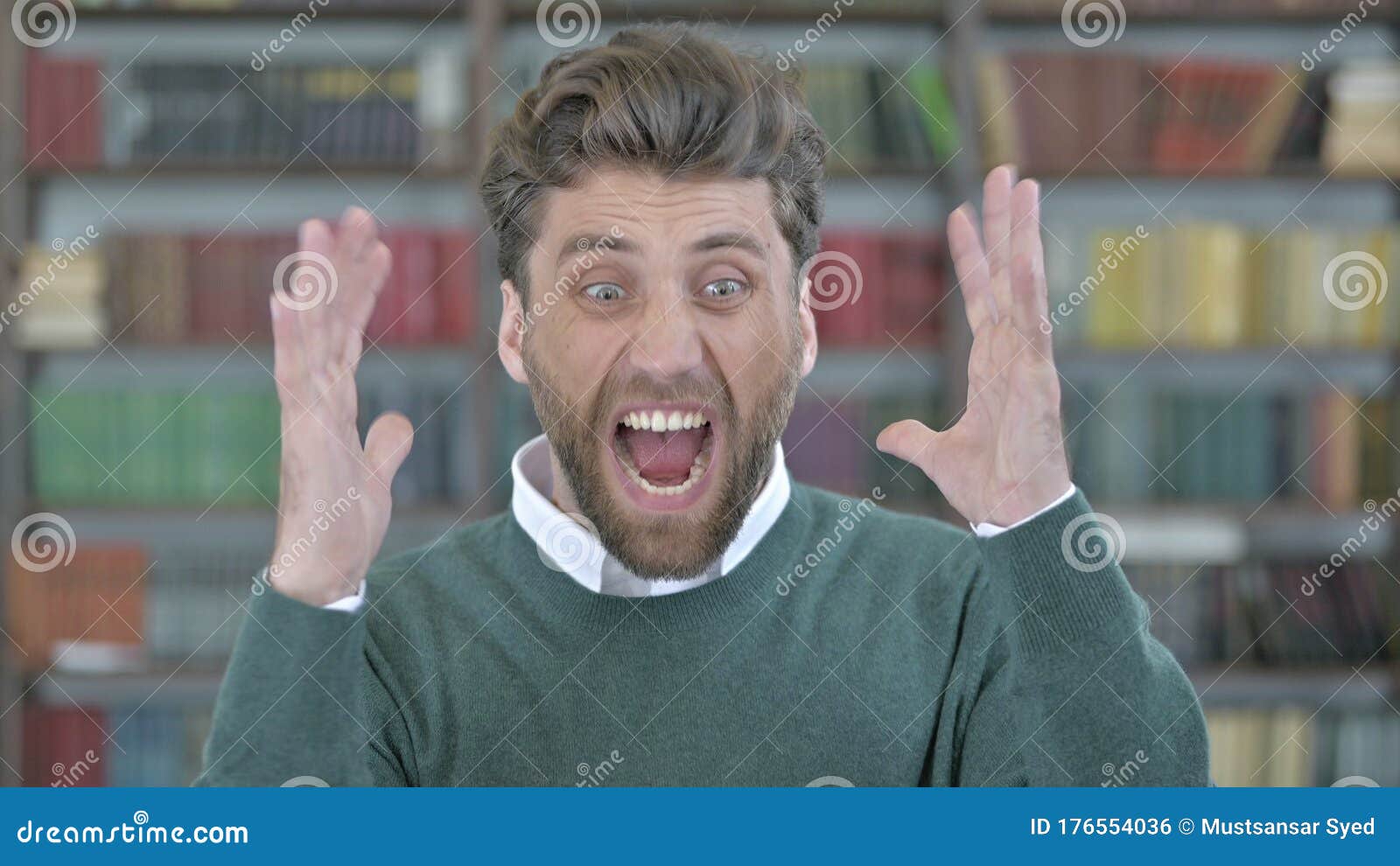 Crazy Young Man Shouting so Loud Stock Photo - Image of working, busy ...