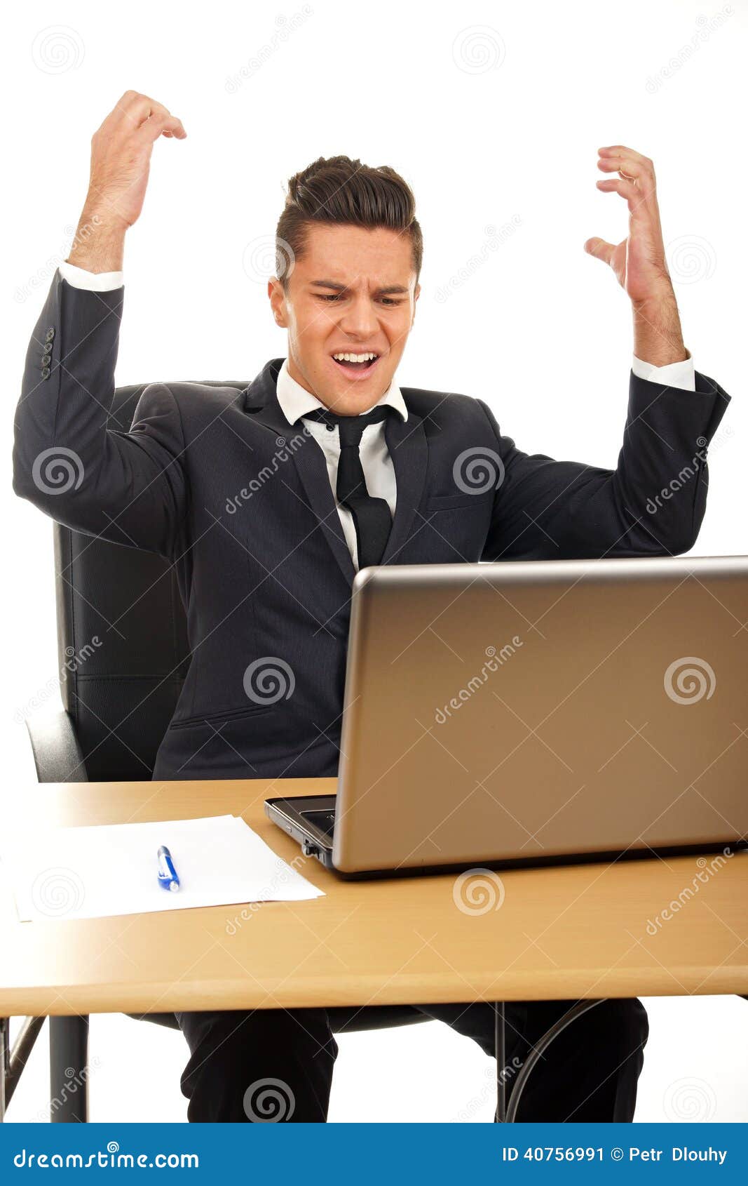 Crazy young man stock image. Image of adult, business - 40756991