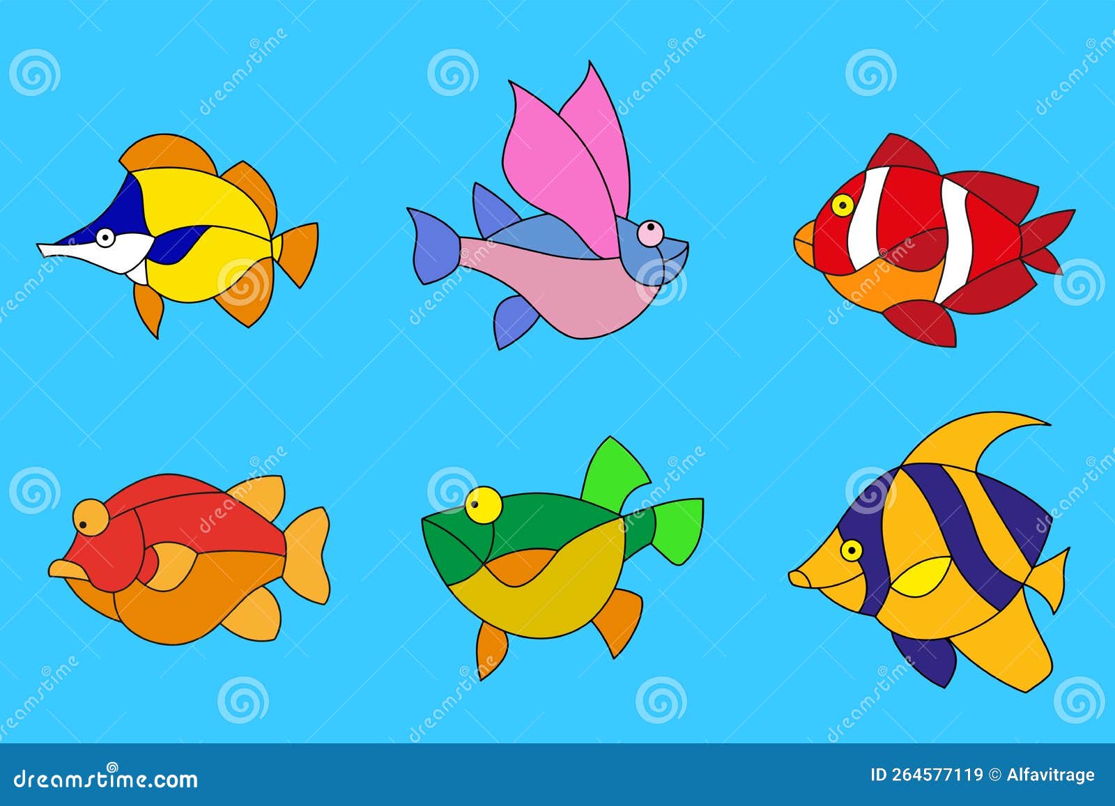 Crazy fish stock vector. Illustration of funnyfish, water - 264577119