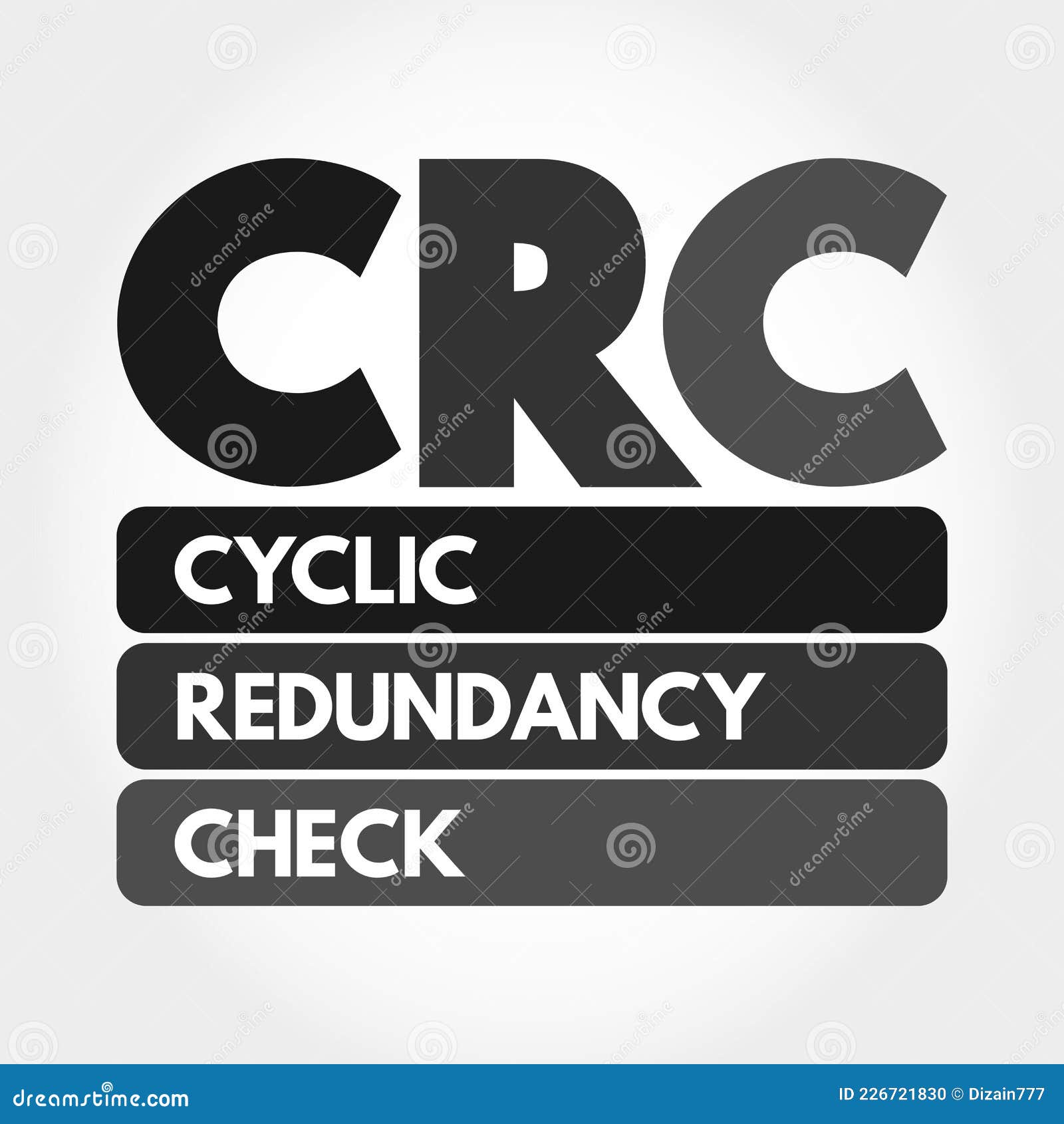 CRC - Cyclic Redundancy Check Acronym, Technology Concept Background ... CRC - Cyclic Redundancy Check Acronym, Technology Concept Background ...