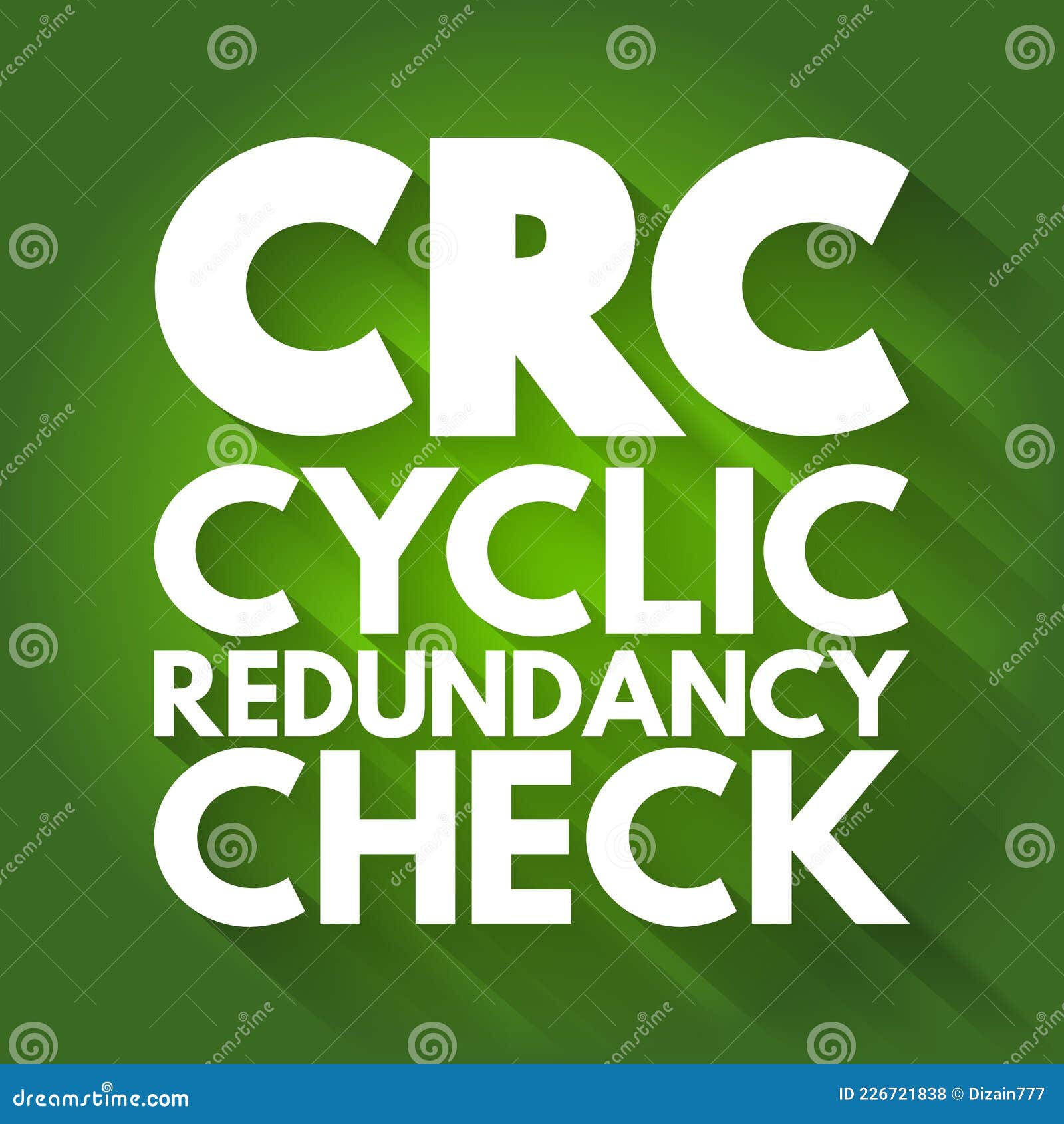 CRC - Cyclic Redundancy Check Acronym, Technology Concept Background ...