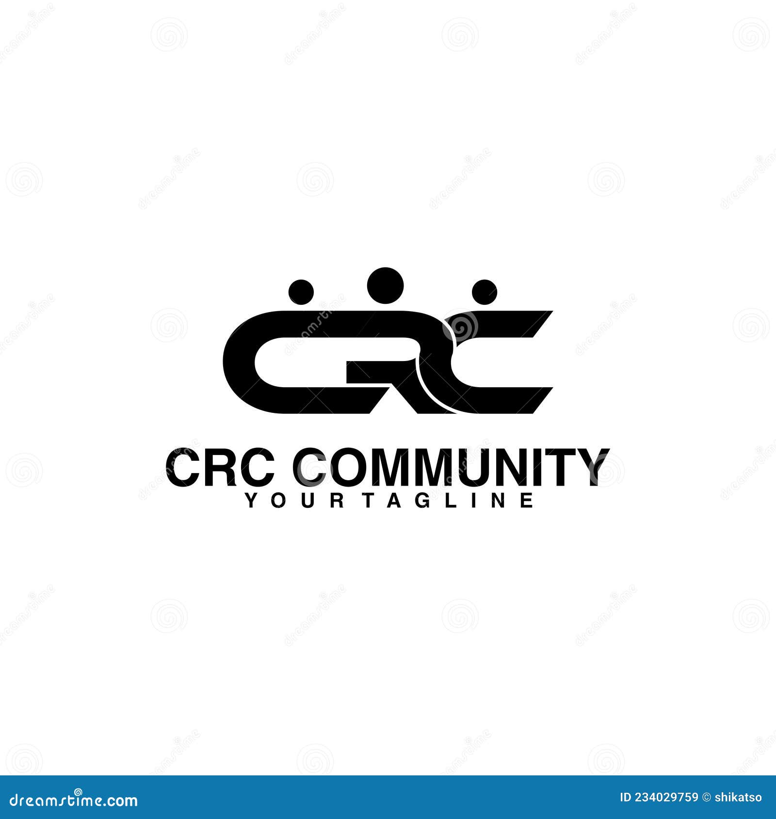 CRC Initial Community Vector Logo Design Stock Vector - Illustration of ...