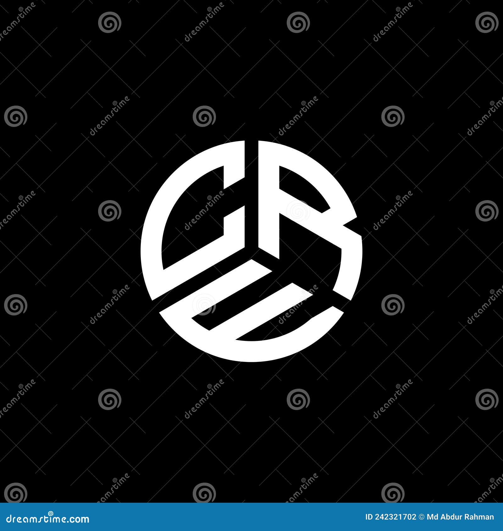 CRE Letter Logo Design On White Background. CRE Creative Initials ...