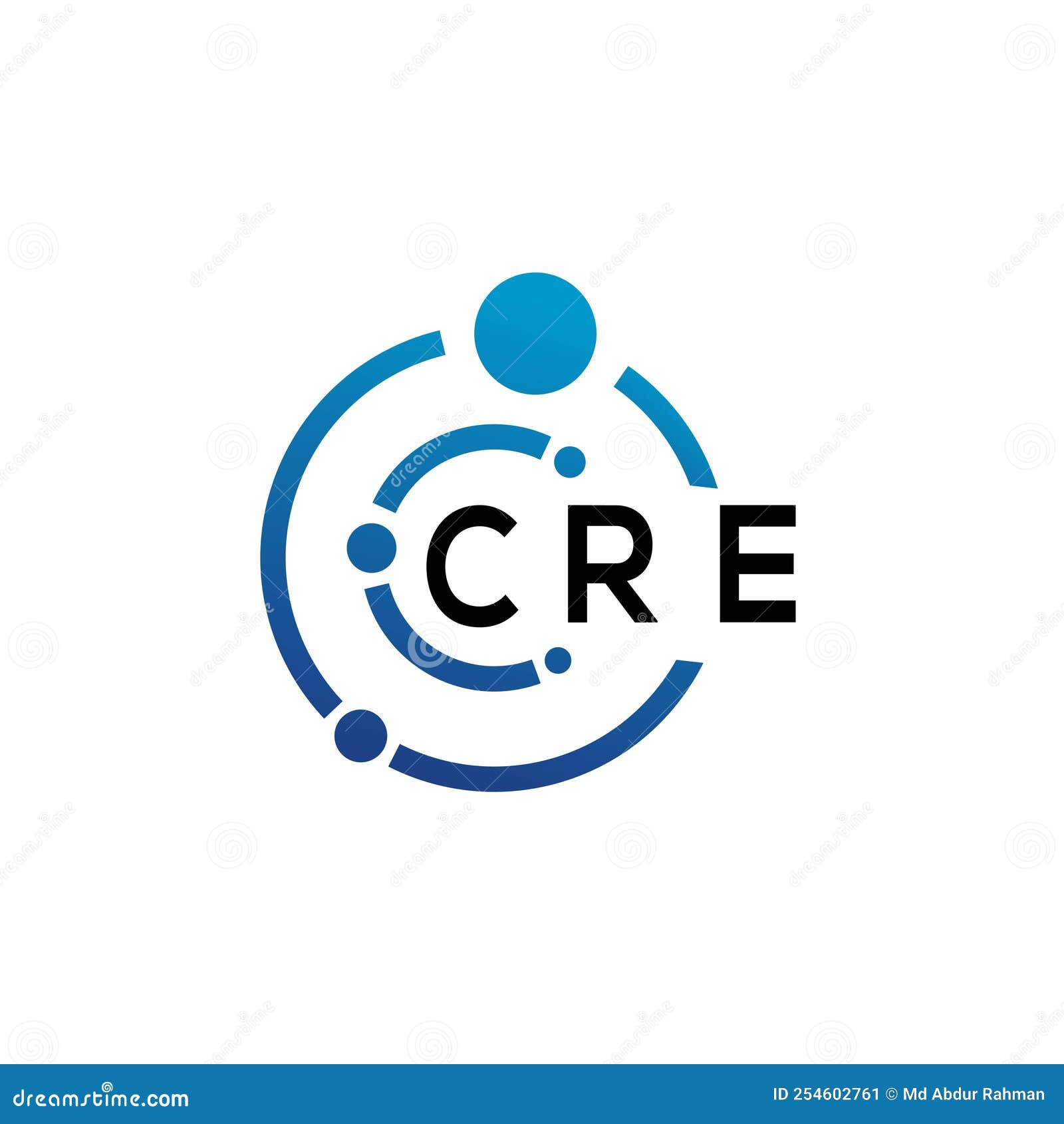 CRE Letter Logo Design On White Background. CRE Creative Initials ...