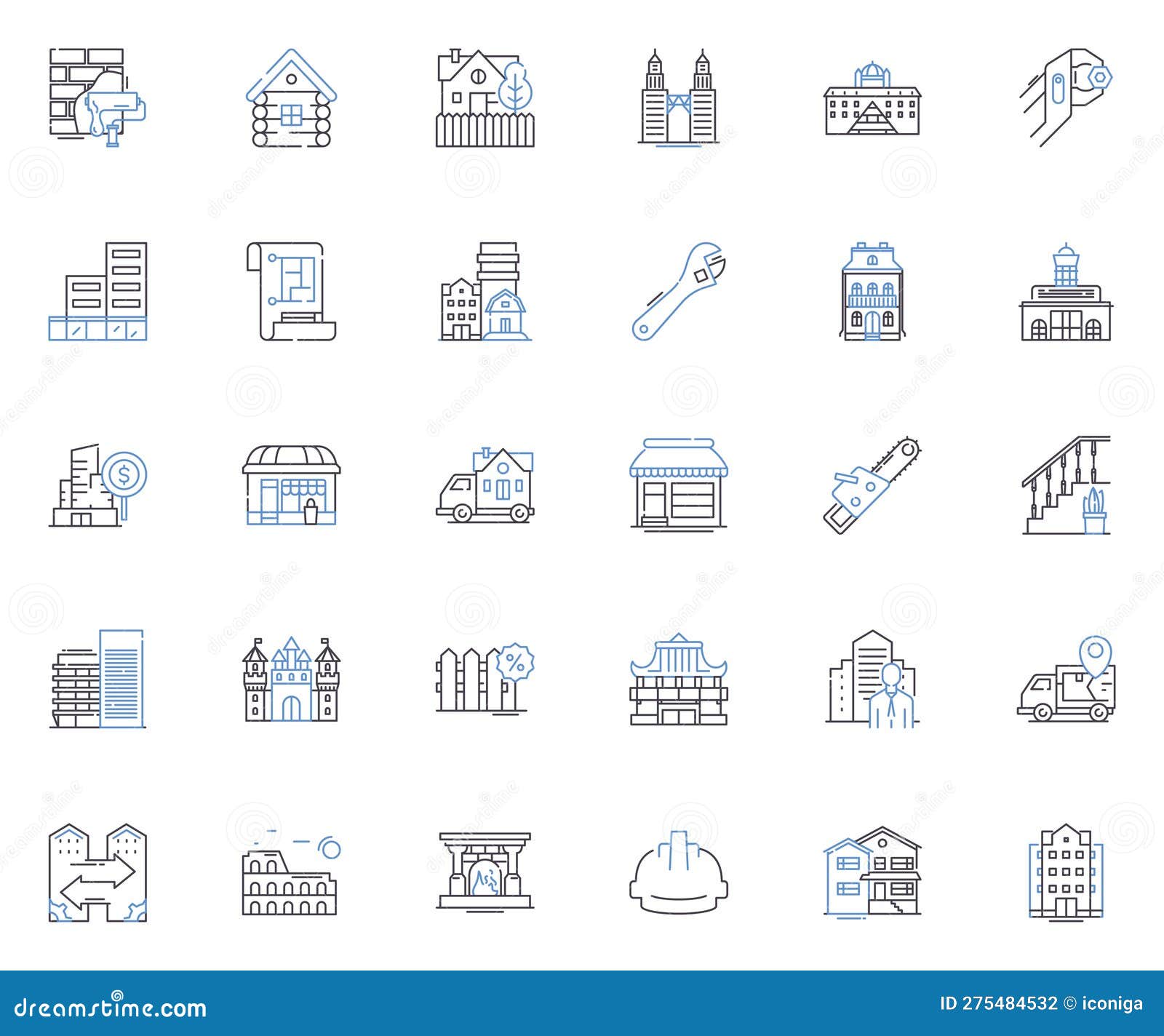 CRE Tech Line Icons Collection. Efficiency, Innovation, Automation ...
