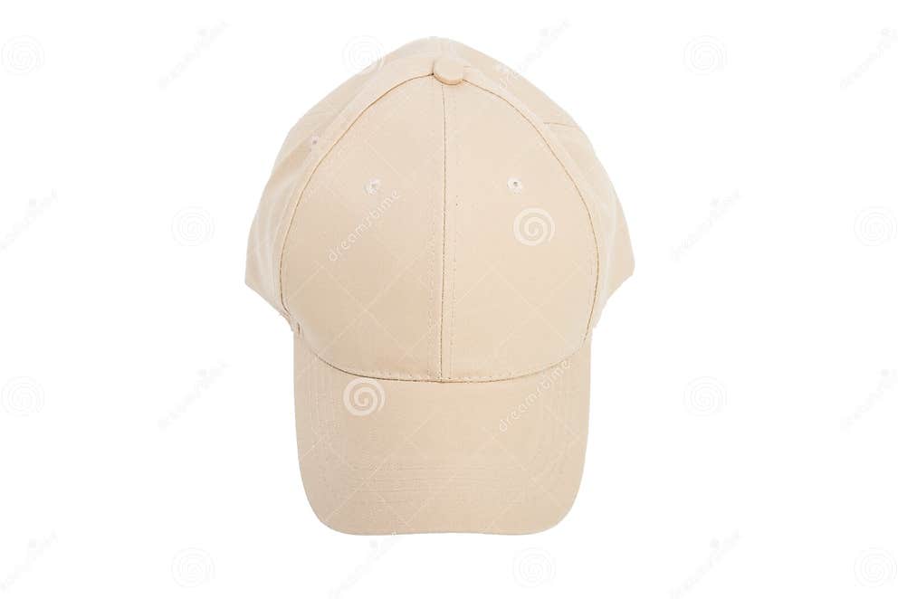 Cream Baseball Hat Isolated Stock Photo - Image of gangsta, cotton ...