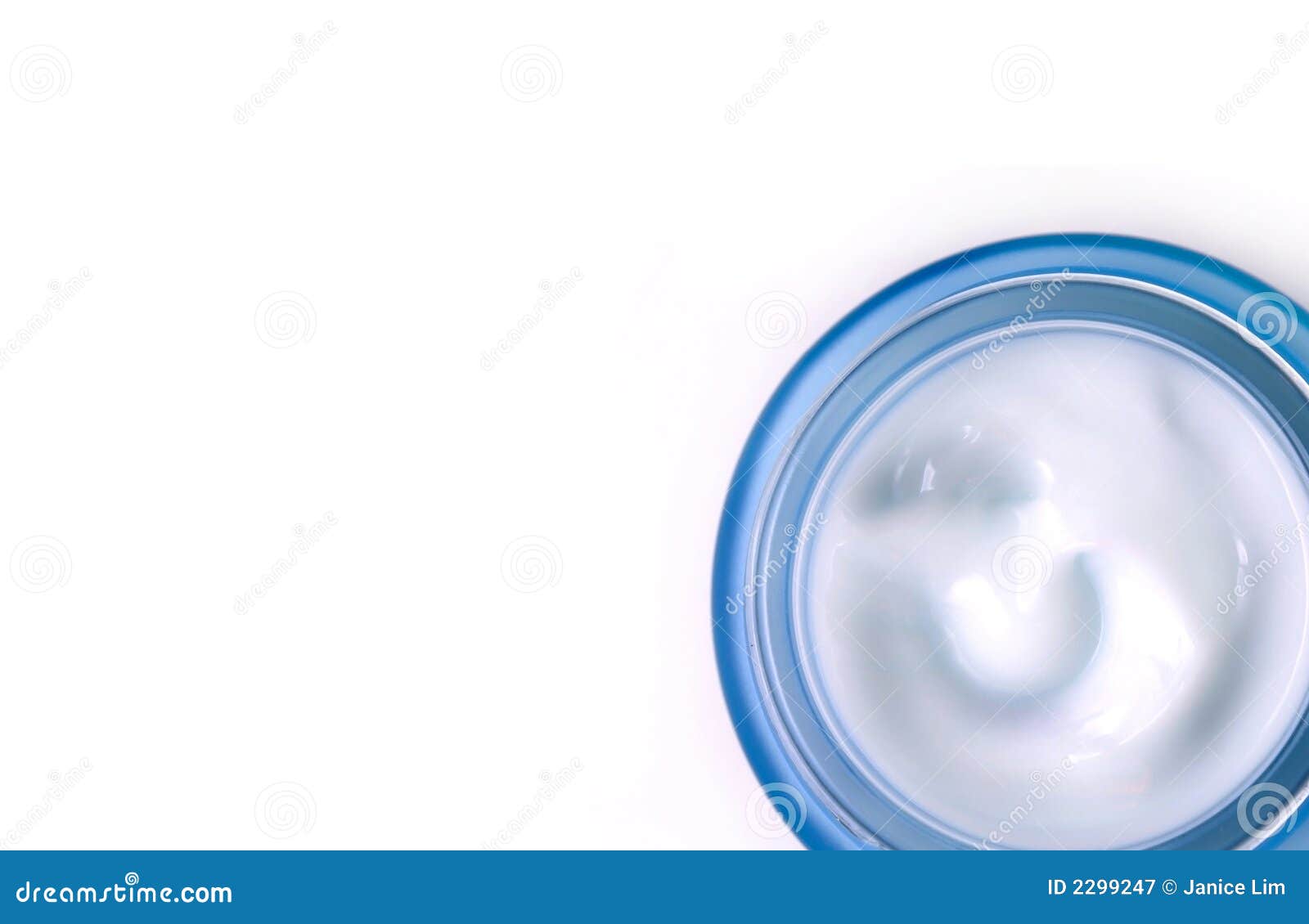 Cream Bottle Mock Up In Water Splash On Blue Background. Stock ...