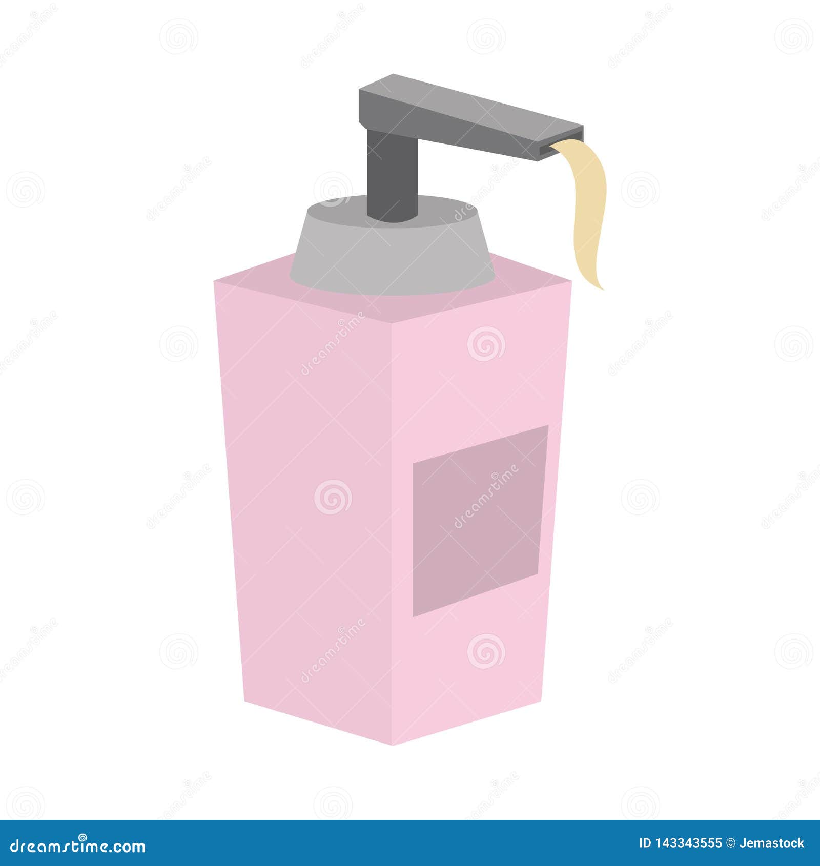 Cream bottle isolated stock vector. Illustration of white - 143343555