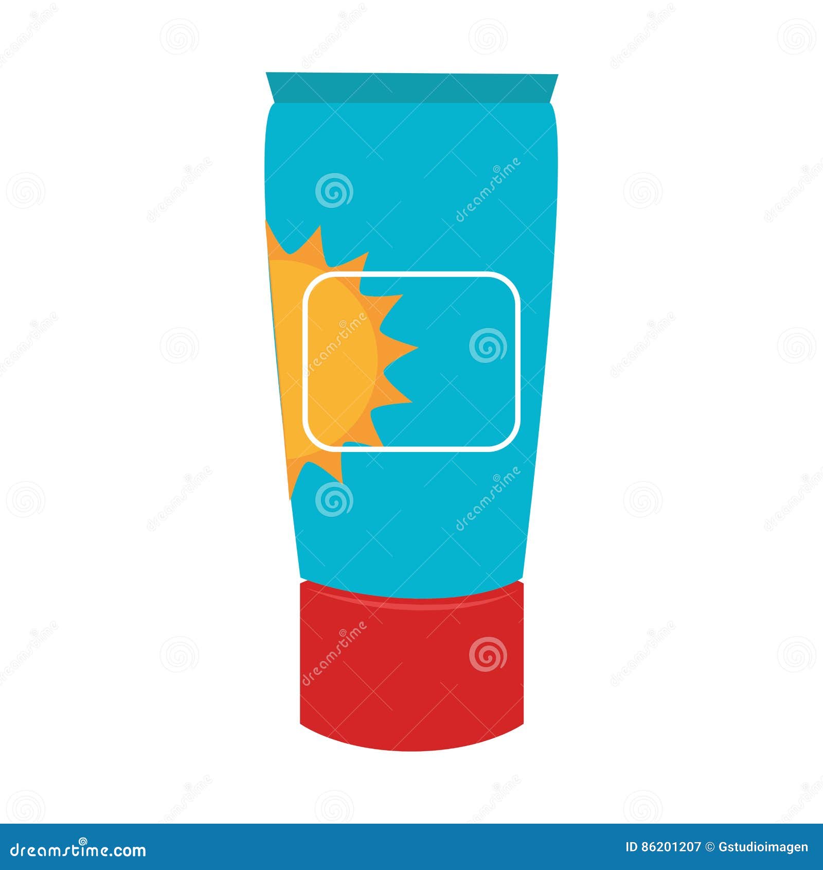 Cream Bottle Sunscreen Beauty Product Stock Vector - Illustration of ...