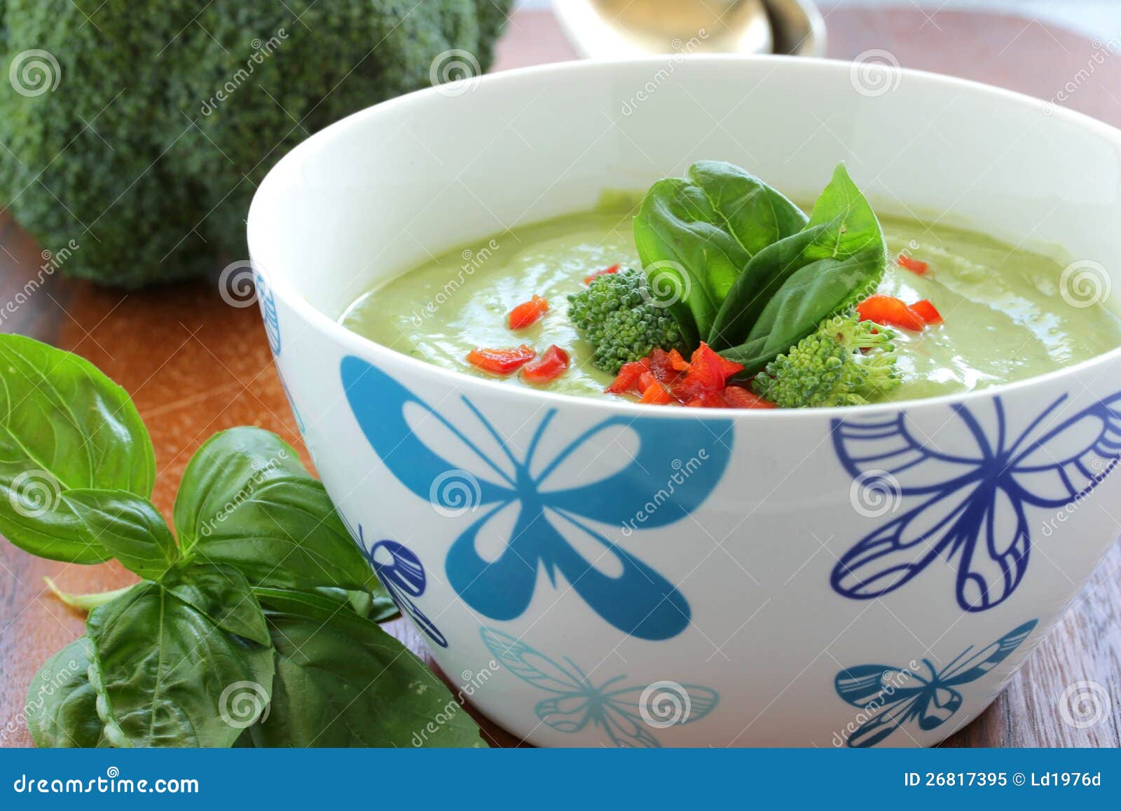 Cream of broccoli. stock image. Image of basil, lunch - 26817395