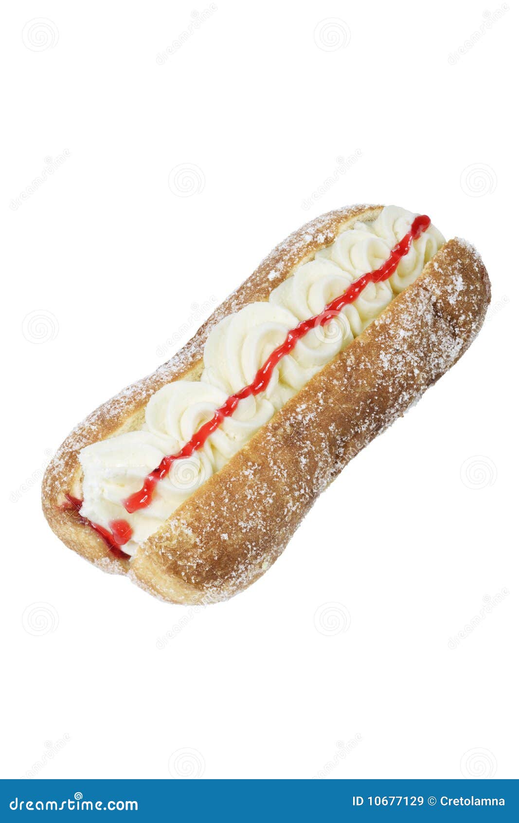 Cream bun. stock image. Image of cutout, silo, pastries - 10677129