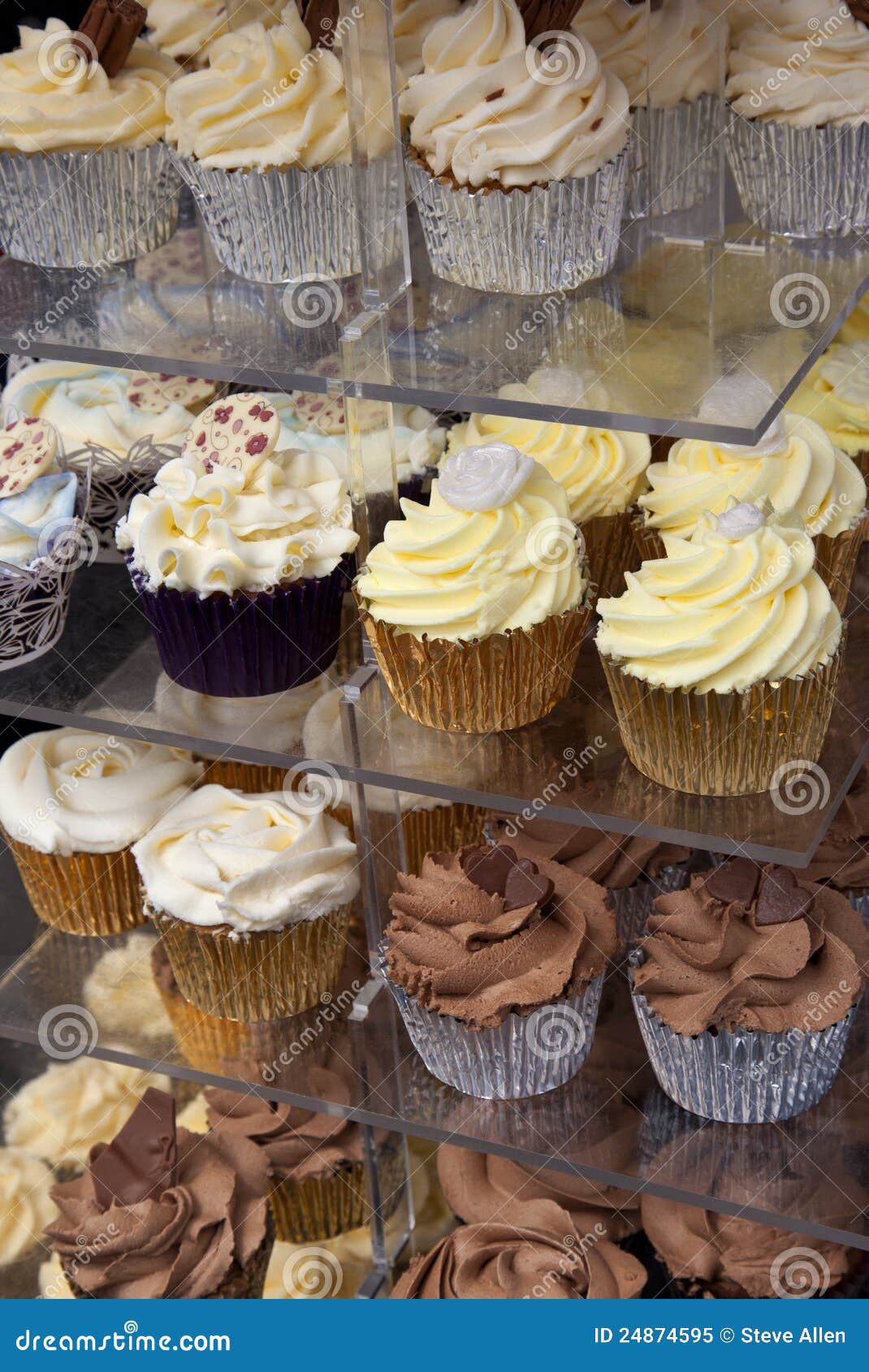 Cream Cake Display - Food stock image. Image of cakes - 24874595
