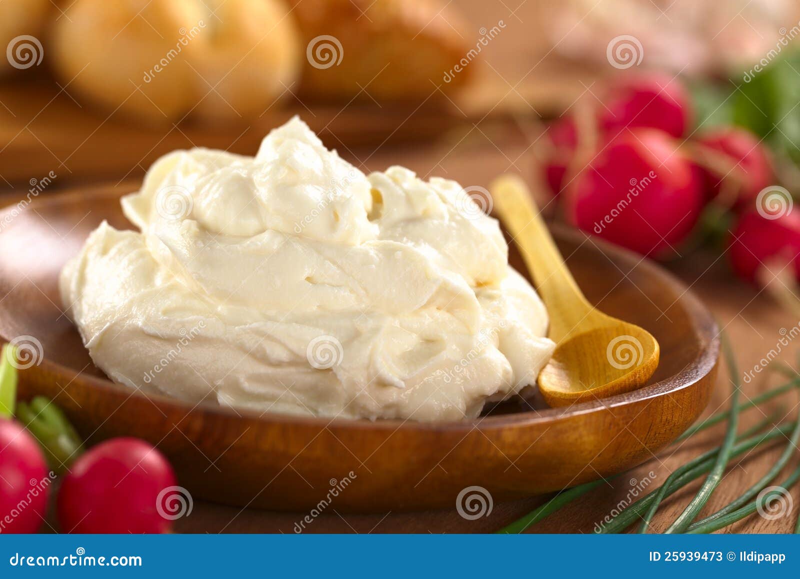 Cream Cheese stock image. Image of breakfast, chives - 25939473