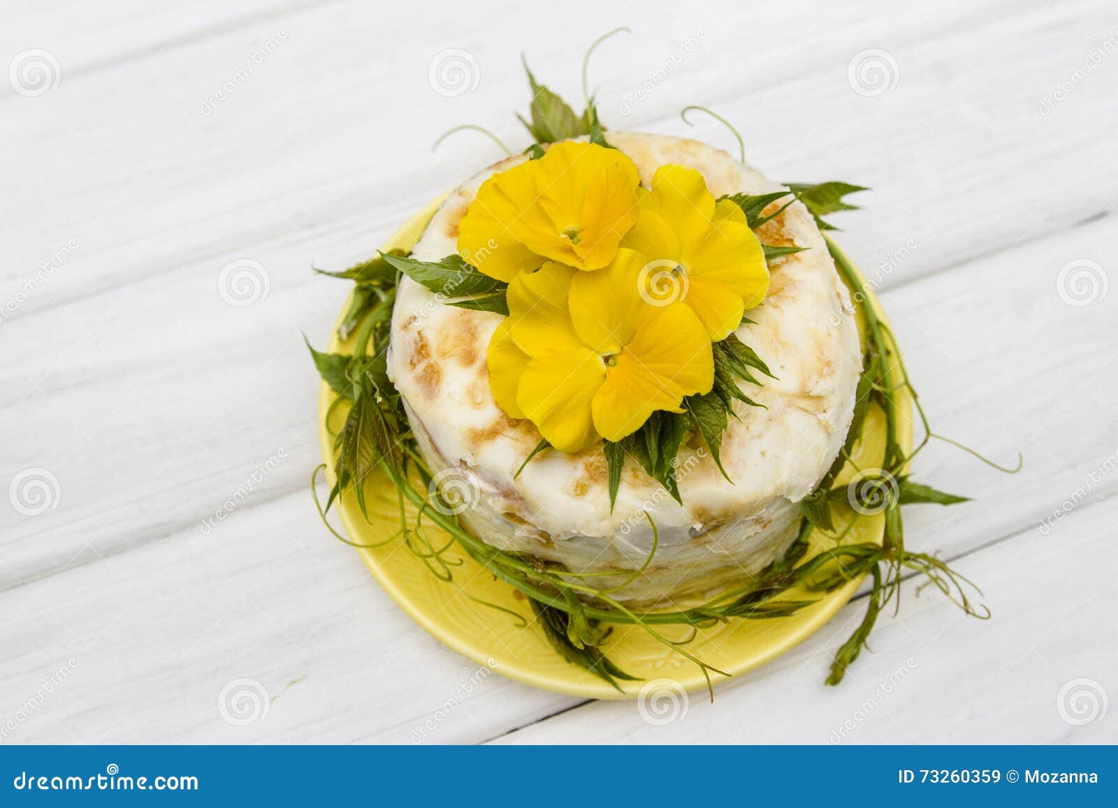 Cream cheese cake stock image. Image of grape, flowers - 73260359