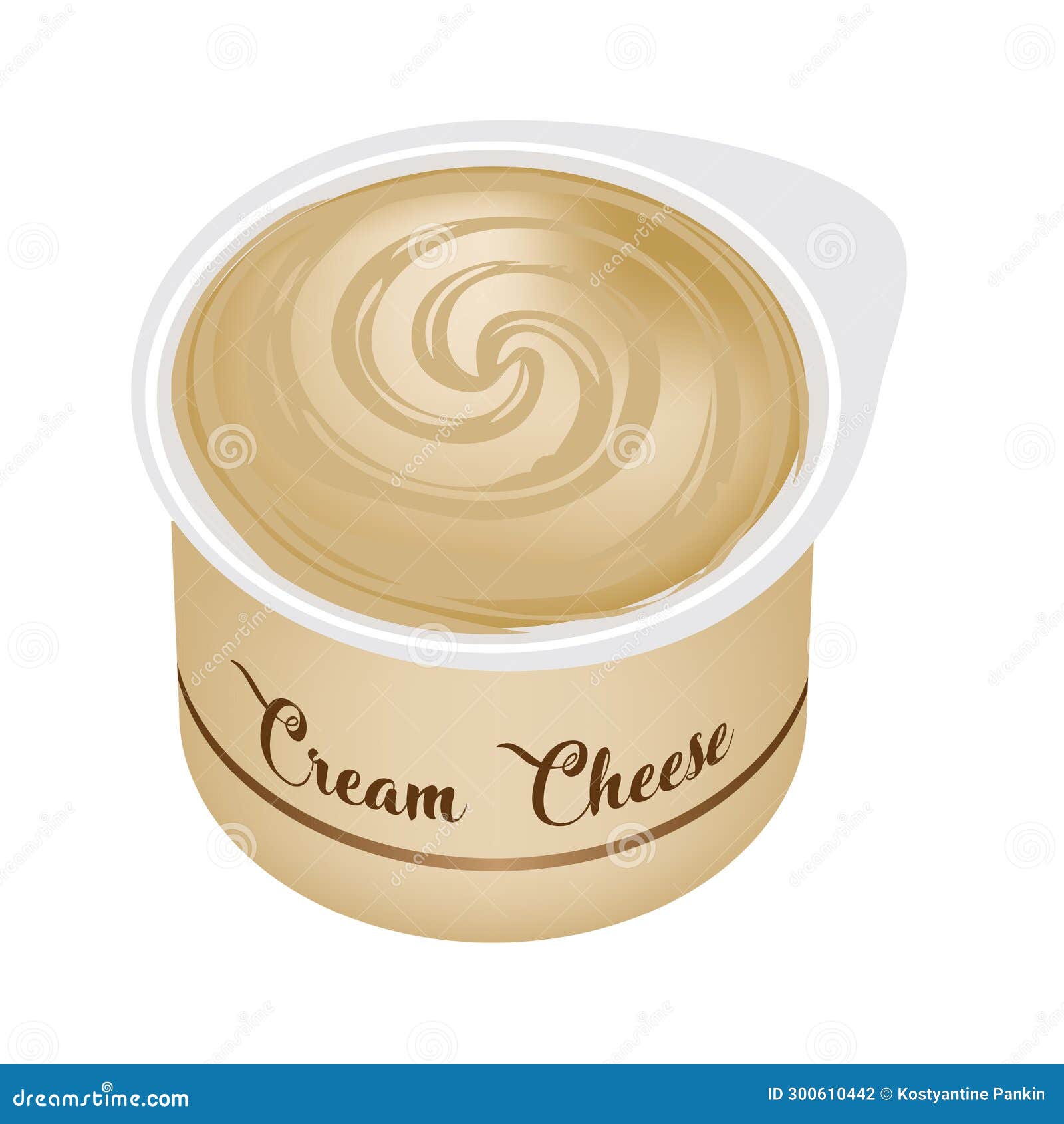 Cream Cheese Frosting in Plastic Container Stock Illustration ...
