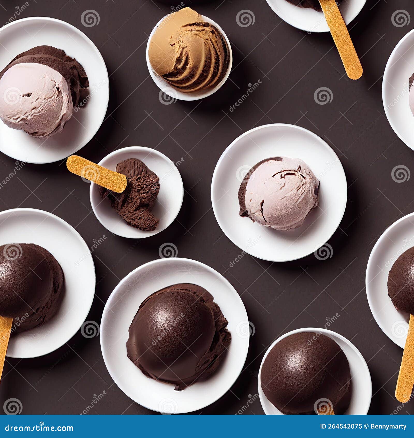 Chocolate Ice-cream on Seamless Texture Tile Stock Illustration ...